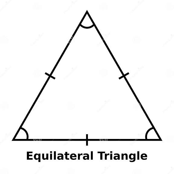 Simple Monochrome Vector Graphic of an Equilateral Triangle. this is a ...