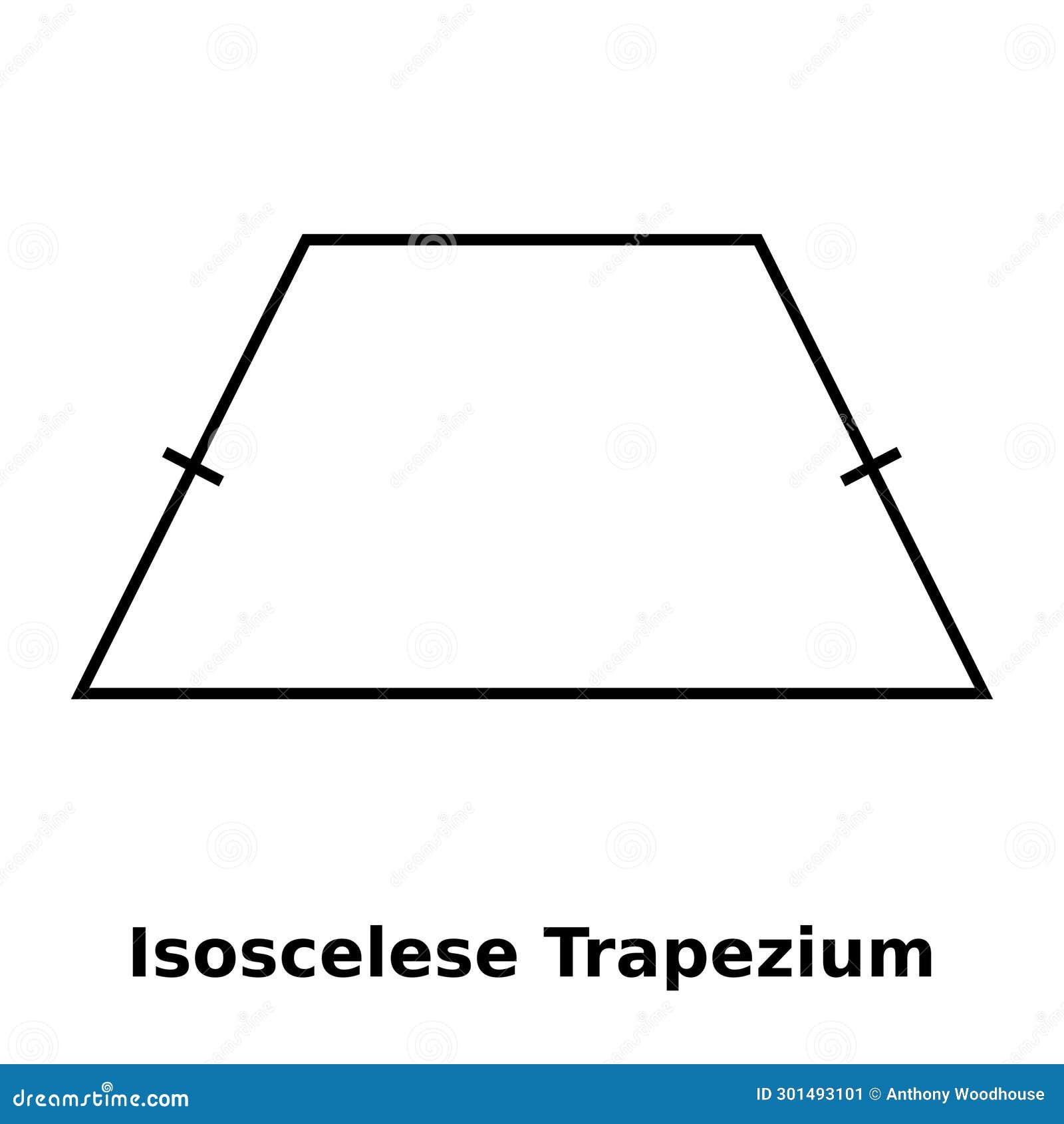 Simple Monochrome Vector Graphic of an Isosceles Trapezium. this is a ...