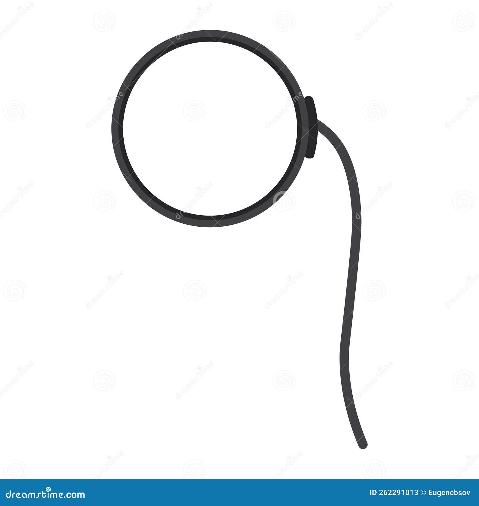 Monocle Emoji Vector Icon On White Background. Flat Vector Monocle ...