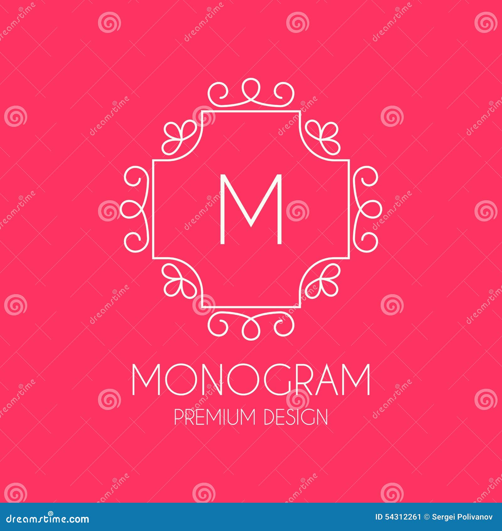 Simple Monogram Design Template, Elegant Line Art Logo Design, Stock ...