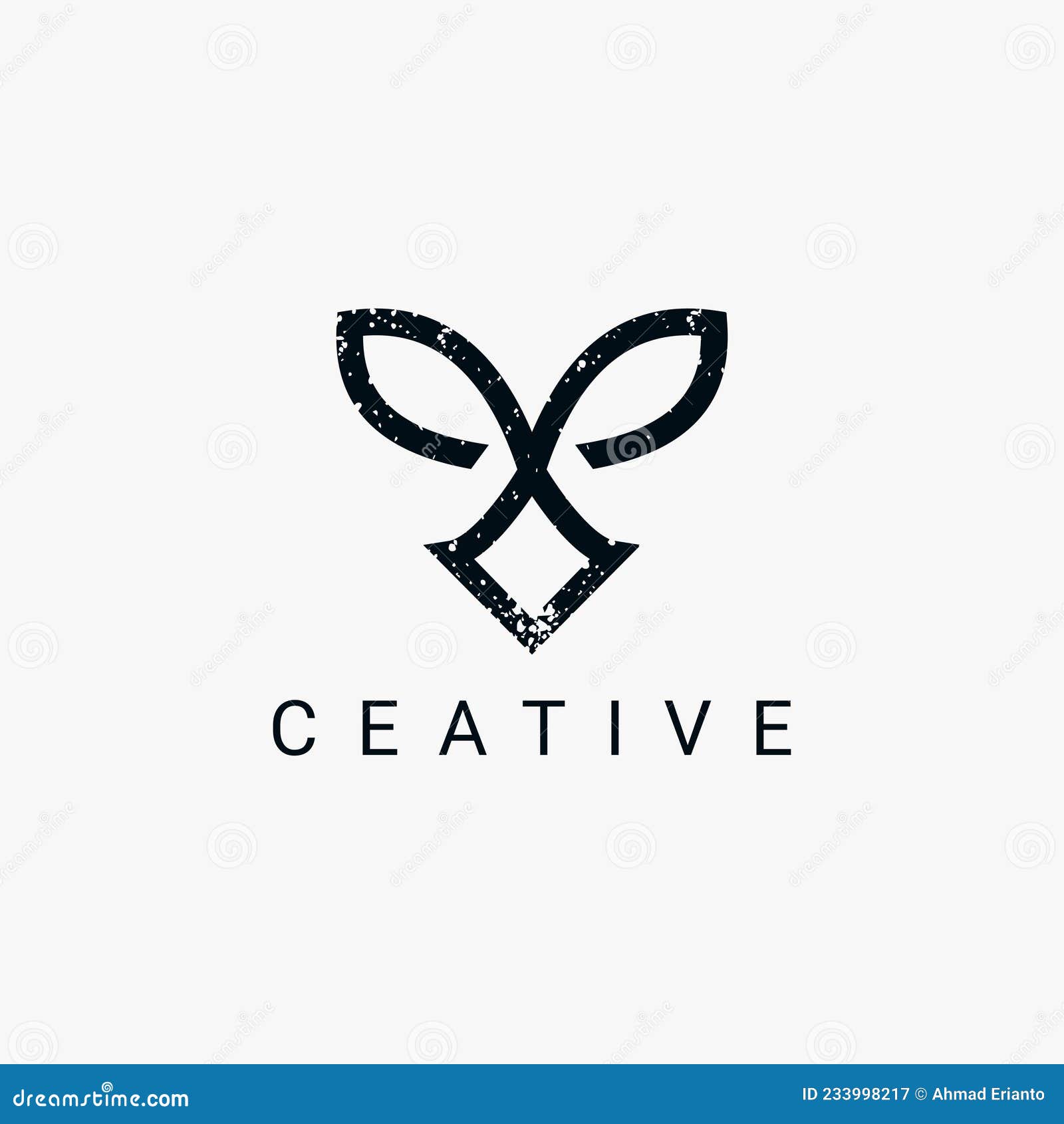 Simple Monogram Logo Vector Illustration Cretive Stock Vector ...