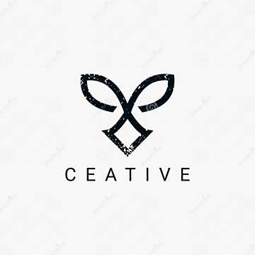 Simple Monogram Logo Vector Illustration Cretive Stock Vector ...