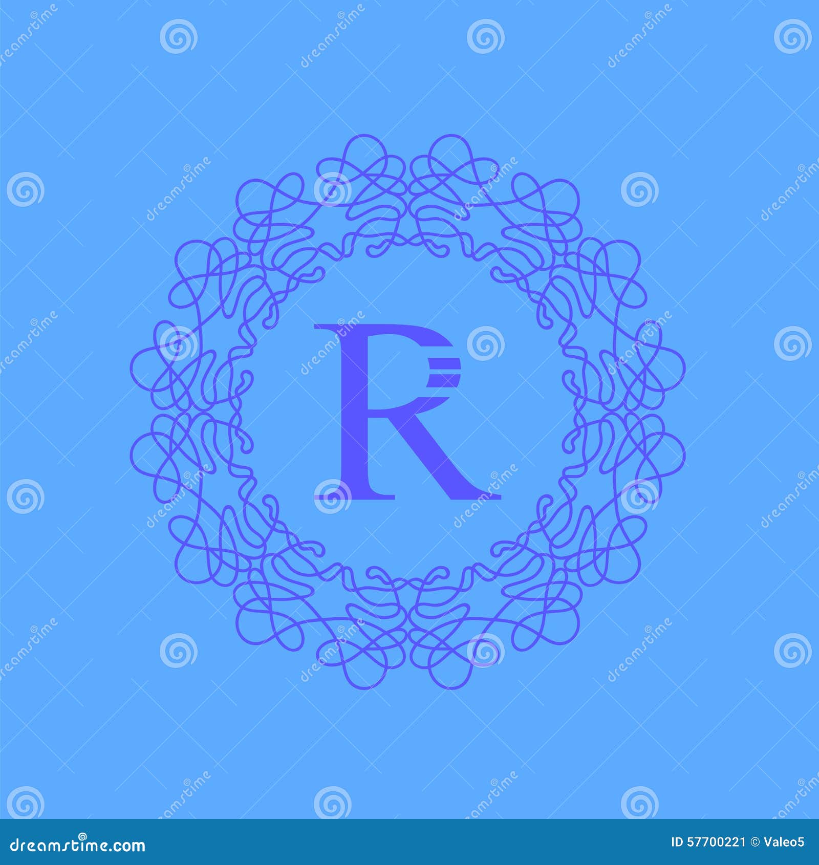 Simple Monogram R Design stock illustration. Illustration of frame ...
