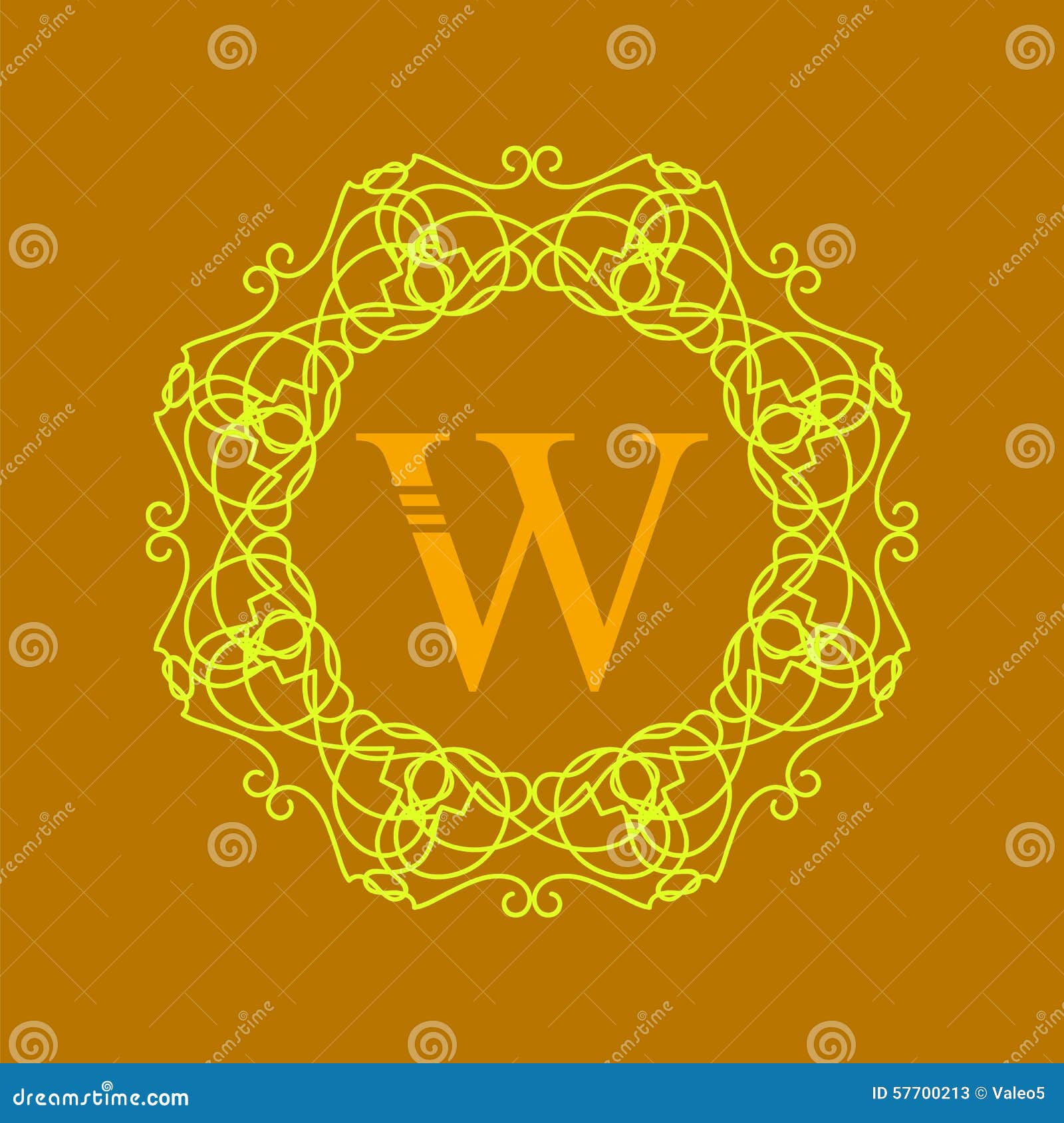 Simple Monogram W stock illustration. Illustration of elegance - 57700213