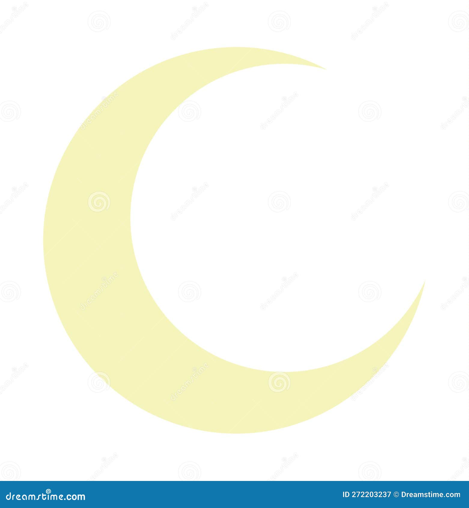 Simple moon icon stock illustration. Illustration of yellow - 272203237