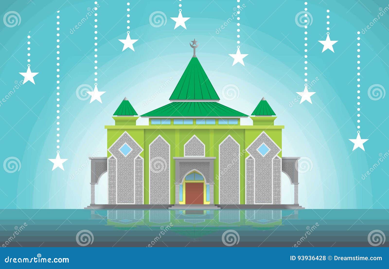 Simple Mosque stock illustration. Illustration of classic - 93936428