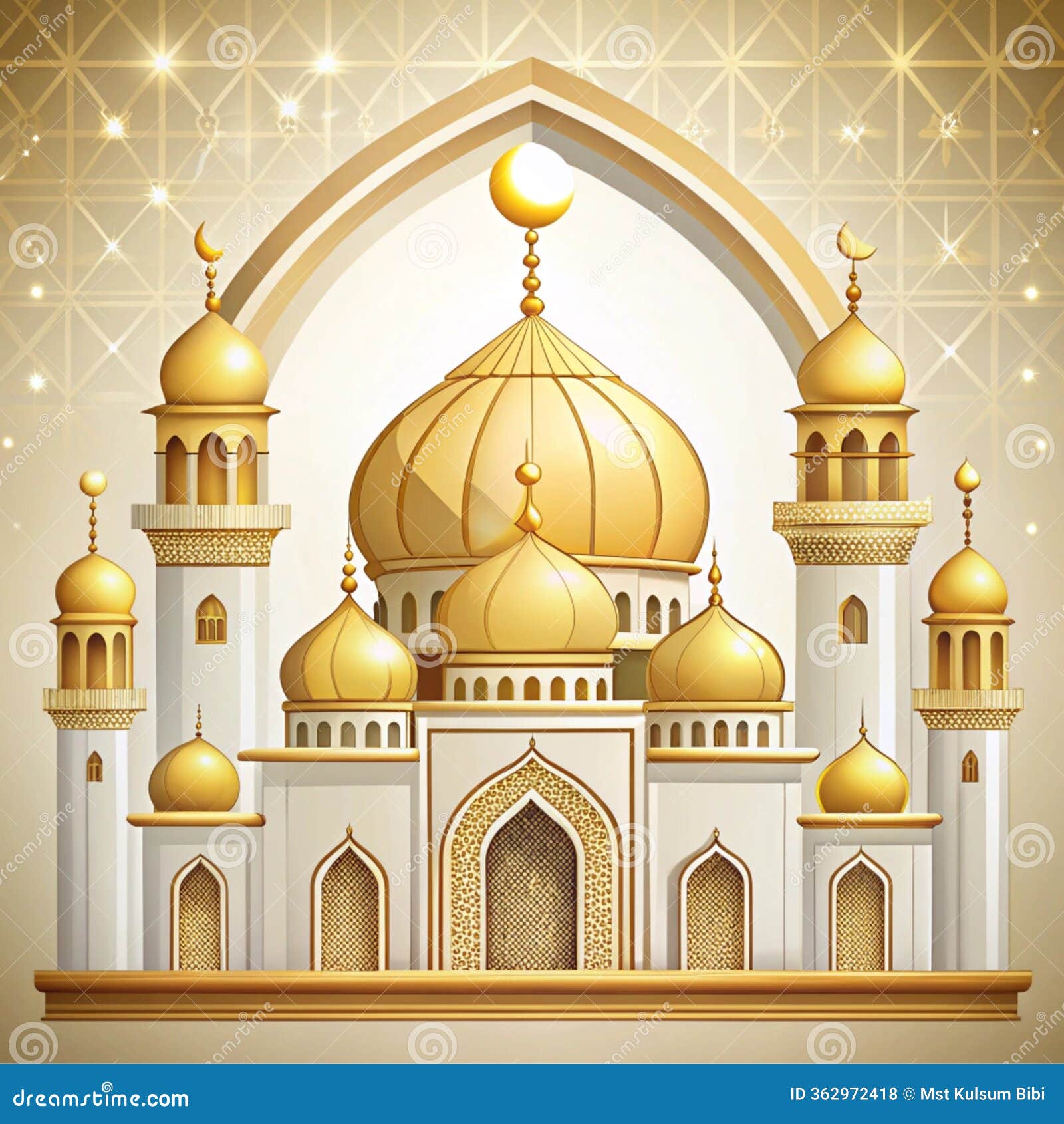 Simple Mosque For Islamic Background Royalty-Free Stock Photography ...
