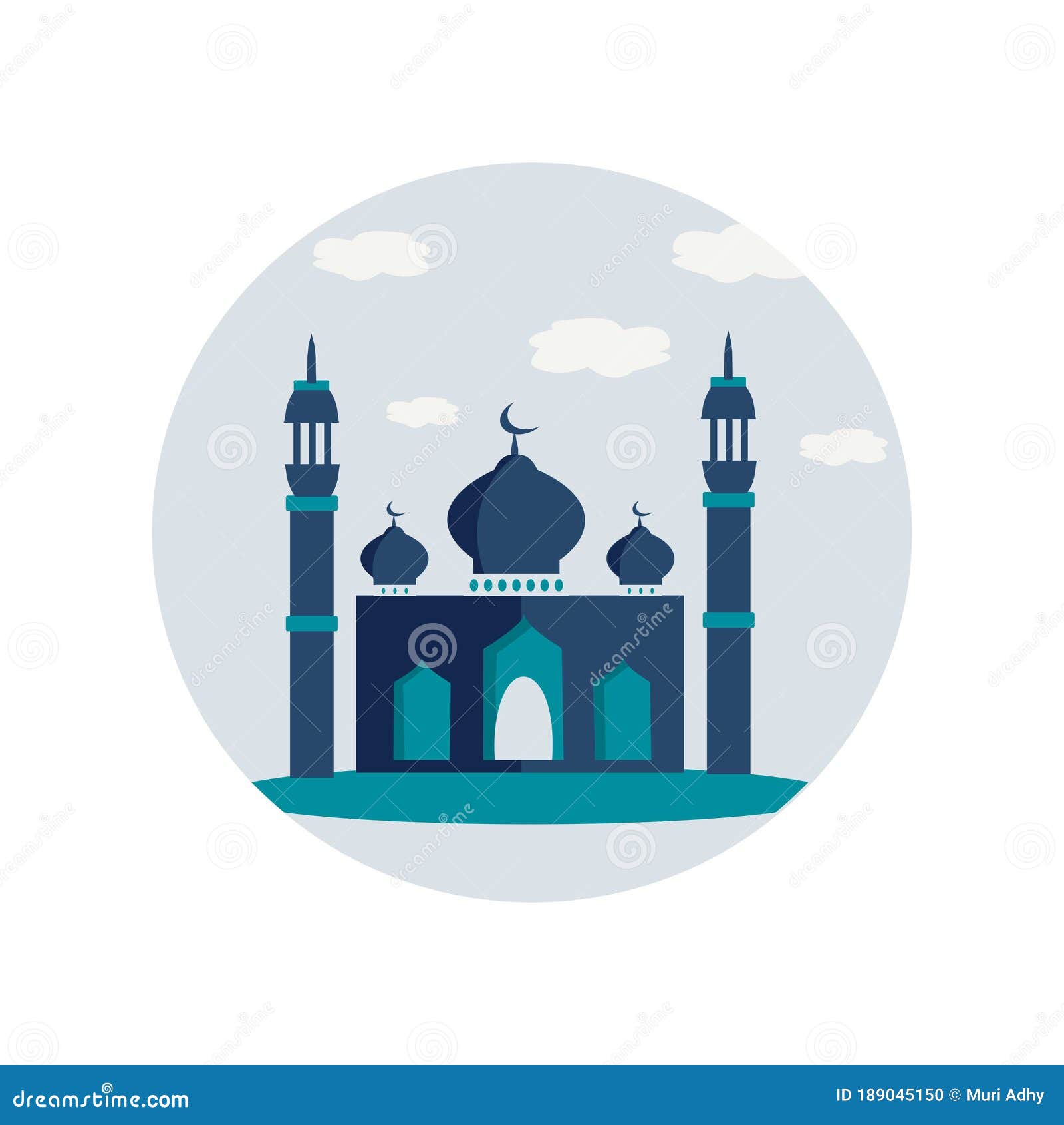 Simple Mosque Vector Illustration for Background and Graphic Design ...