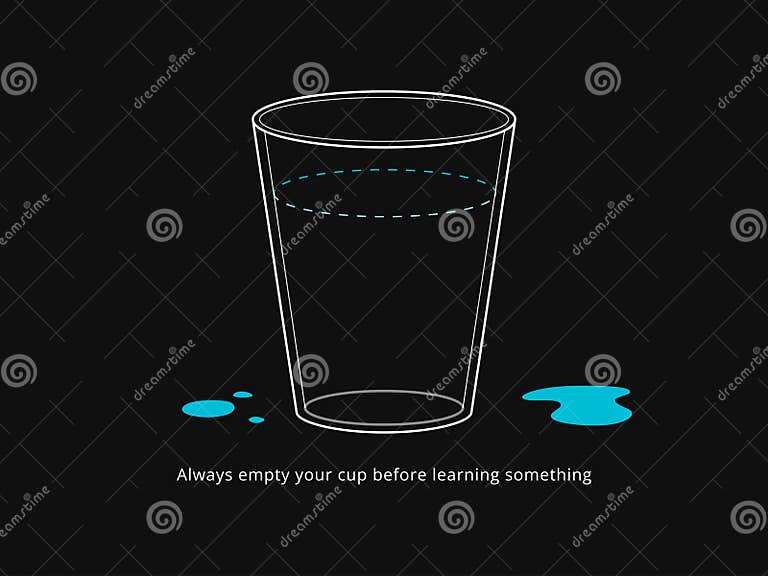 Simple Motivation Graphic on Dark Background. the Empty Glasses Stock ...