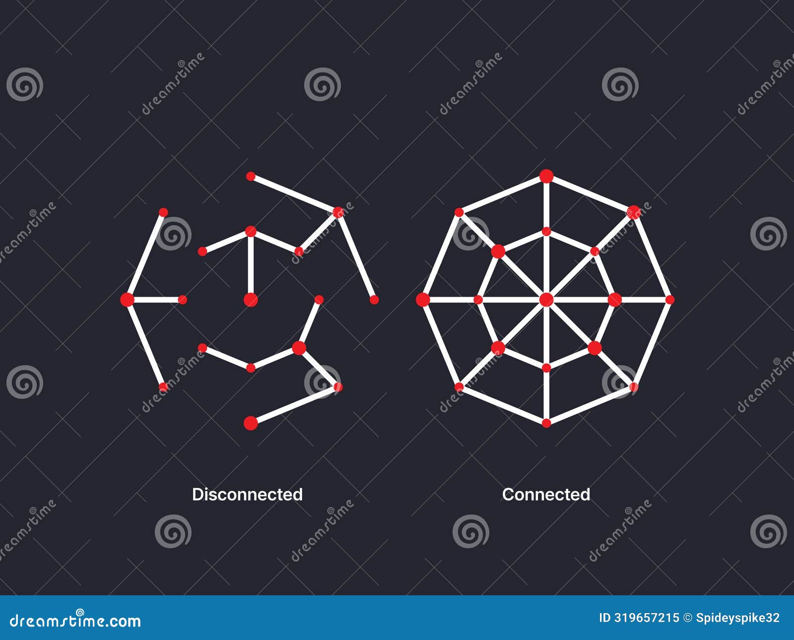 Simple Motivation Graphic on Dark Background.the Half Connected Lines ...