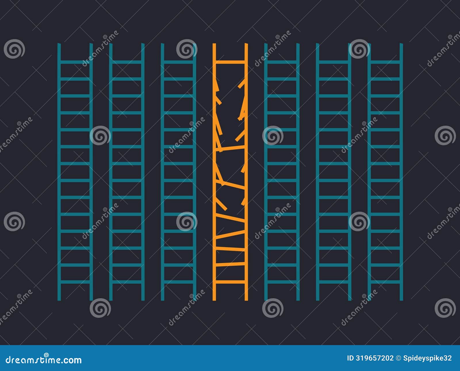 Simple Motivation Graphic on Dark Background.six Good Ladders and a ...