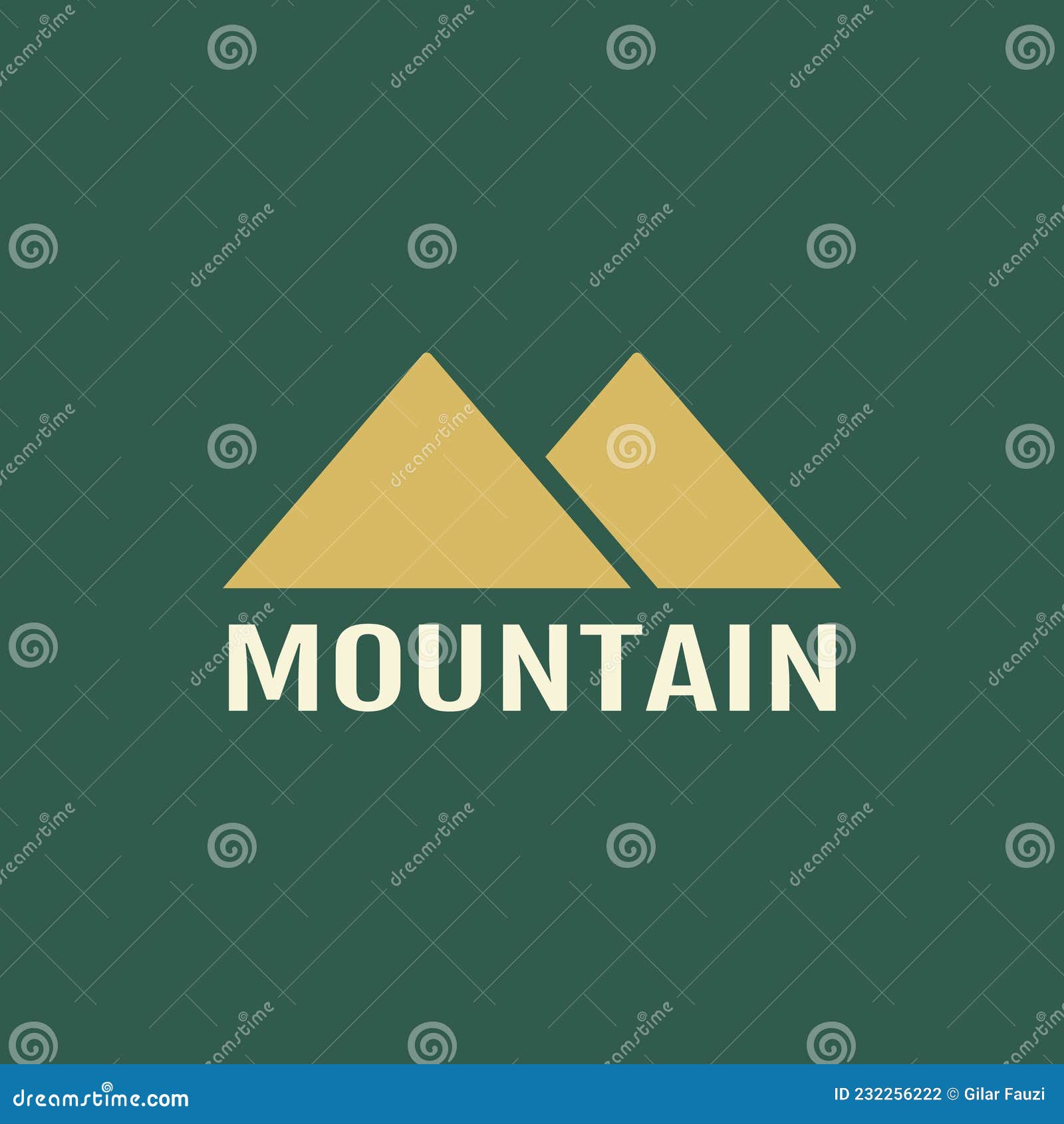 Simple mountain logo stock vector. Illustration of hill - 232256222