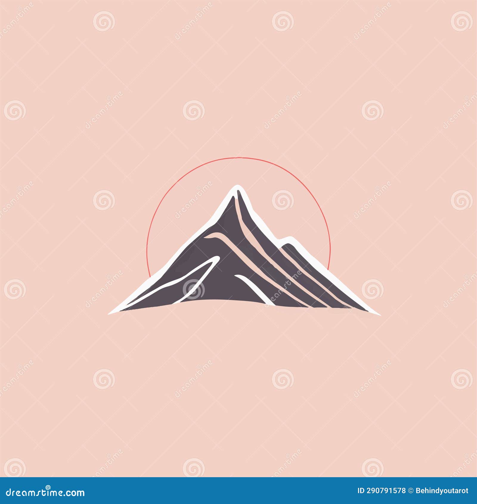 Simple Mountain Logo Design, Minimal Logo Stock Illustration ...