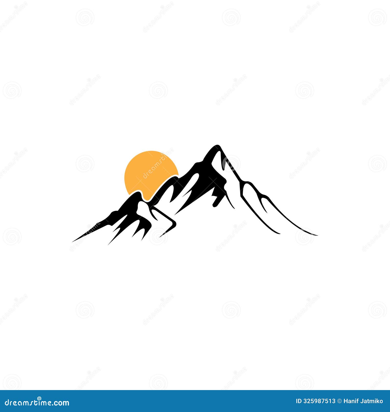 Simple Mountain Logo and Icon Vector Illustration Design Stock Vector ...