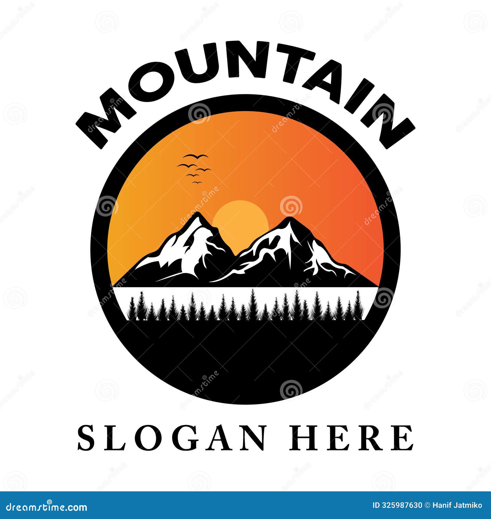 Simple Mountain Logo and Icon Vector Illustration Design Stock Vector ...