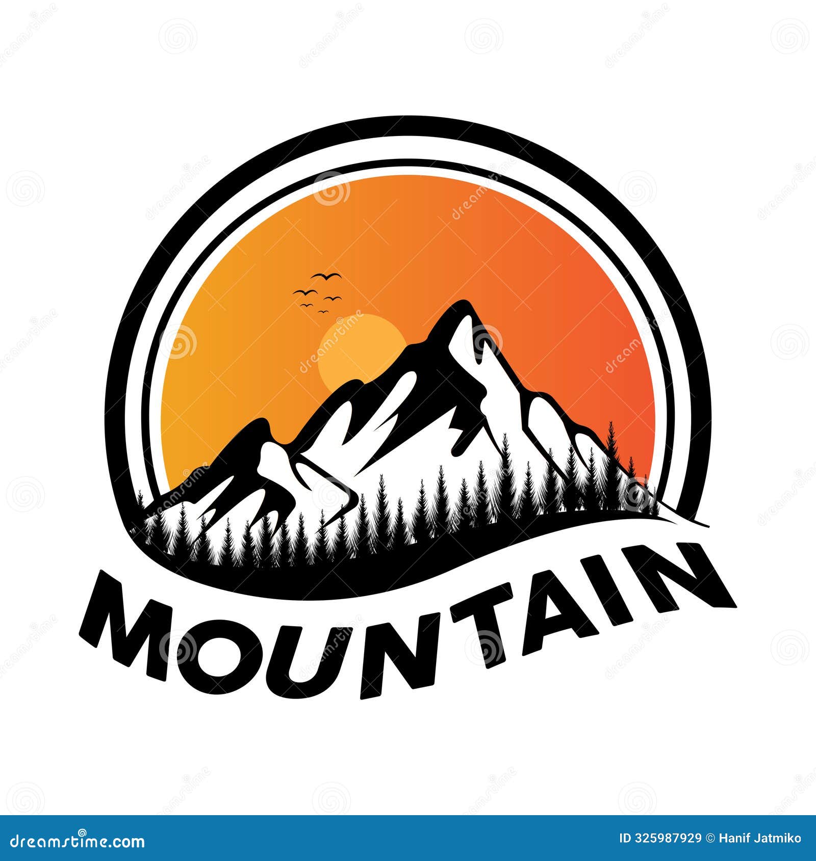Simple Mountain Logo and Icon Vector Illustration Design. Stock Vector ...
