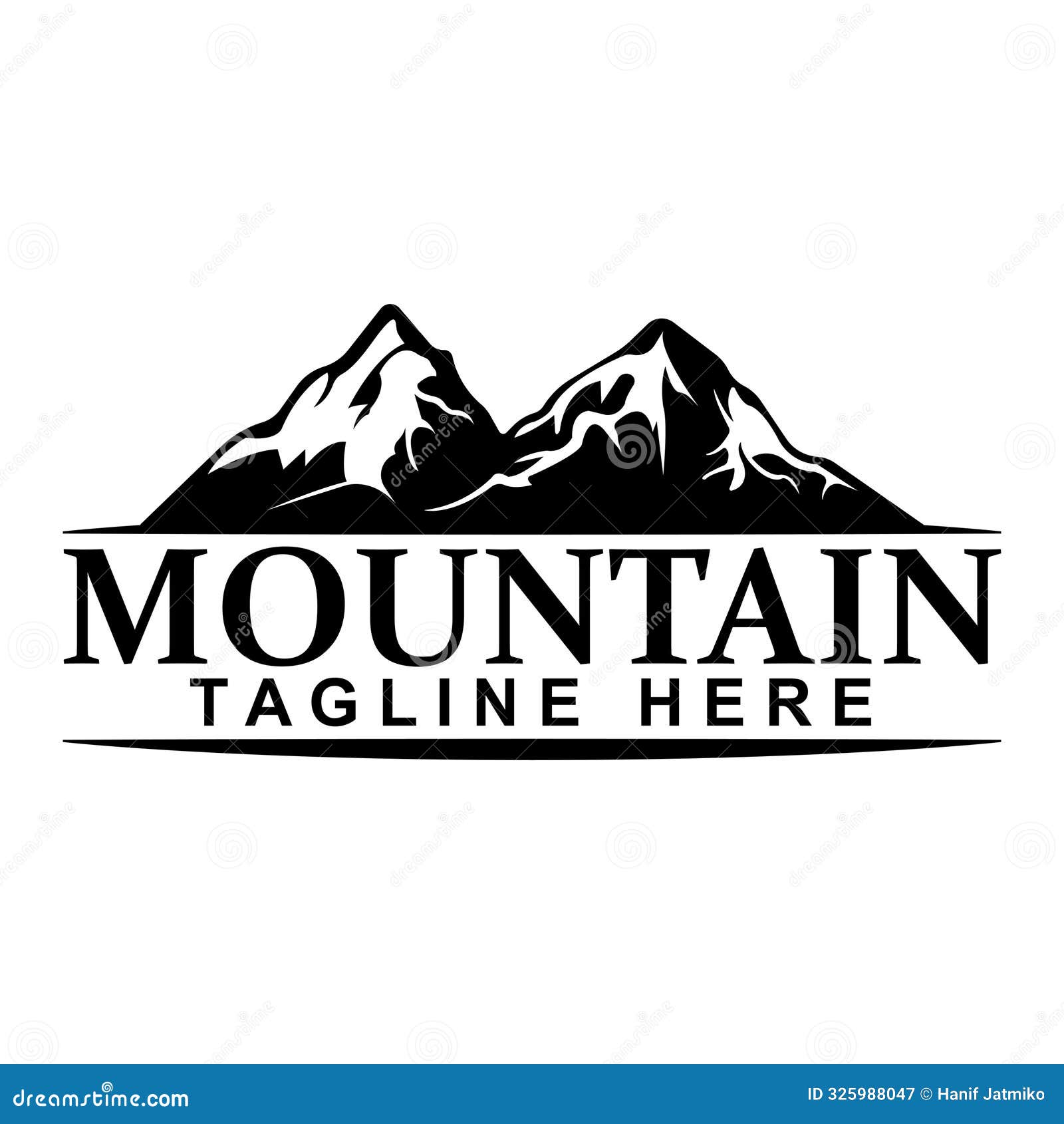 Simple Mountain Logo and Icon Vector Illustration Design Stock Vector ...