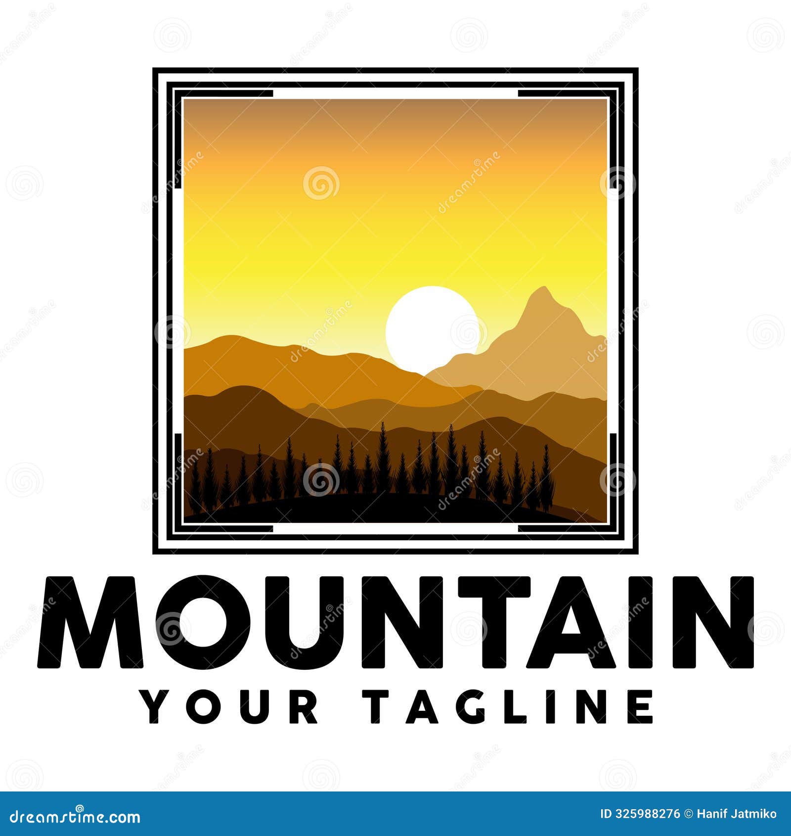 Simple Mountain Logo and Icon Vector Illustration Design Stock Vector ...