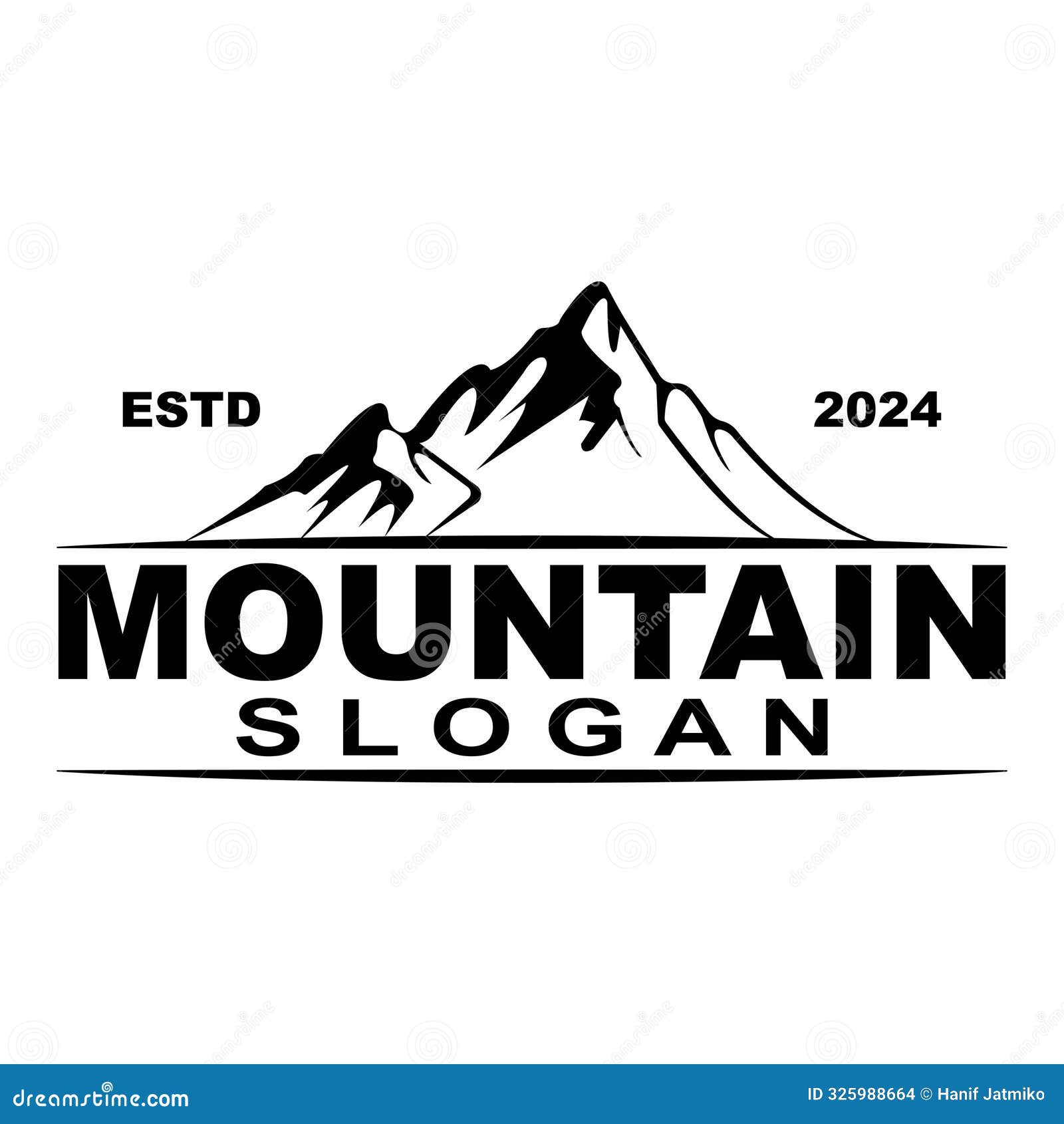 Simple Mountain Logo and Icon Vector Illustration Design Stock Vector ...