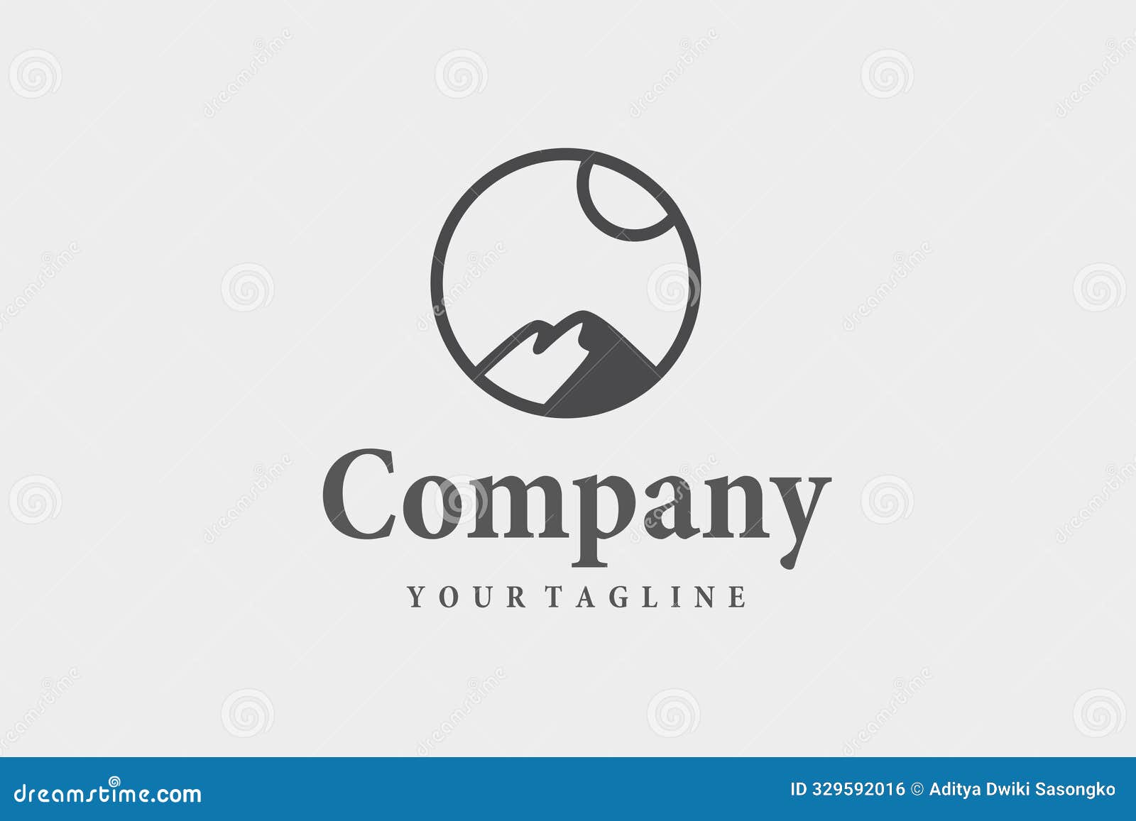 Simple mountain logo stock vector. Illustration of drawing - 329592016