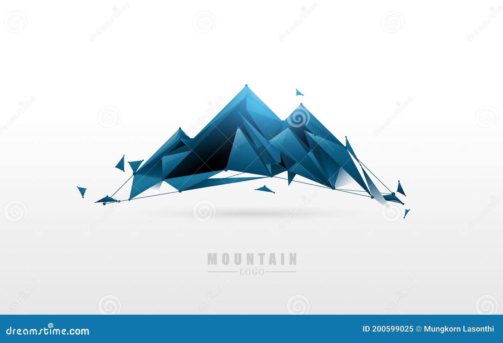 Simple Low Poly Mountains Landscape Vector | CartoonDealer.com #62497346