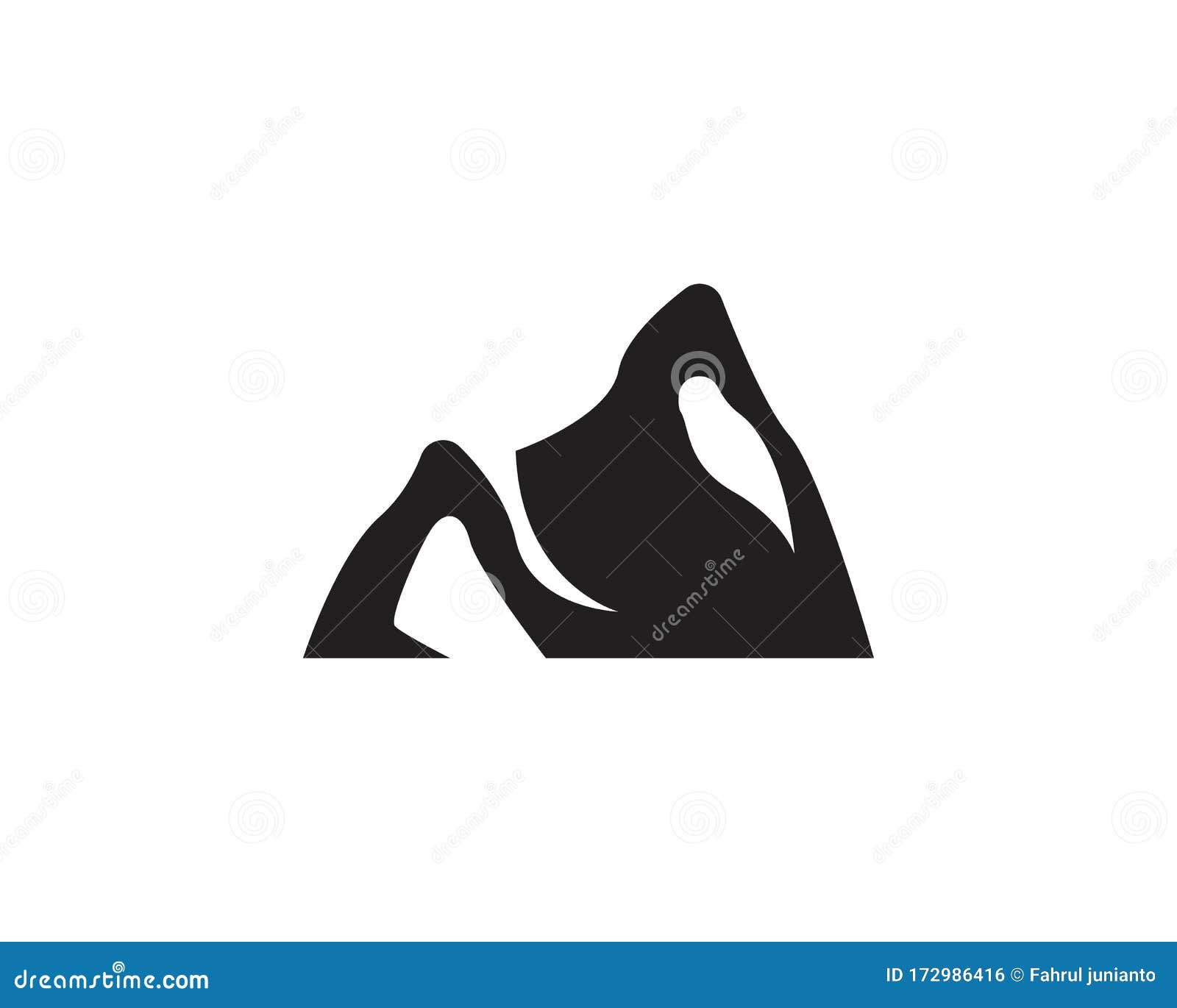 Simple Mountain Logo Vector Template Stock Illustration - Illustration ...
