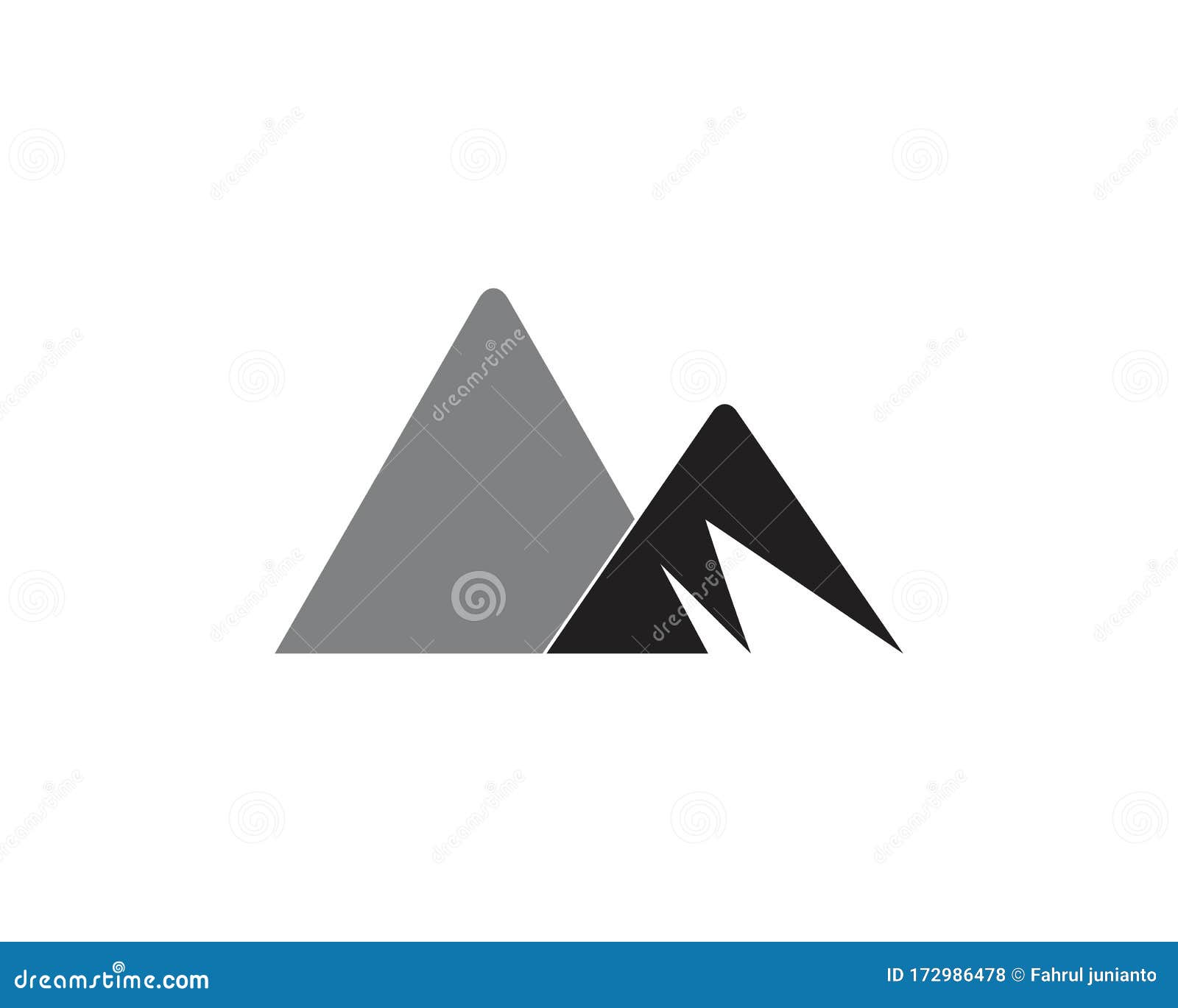 Simple Mountain Logo Vector Template Stock Illustration - Illustration ...