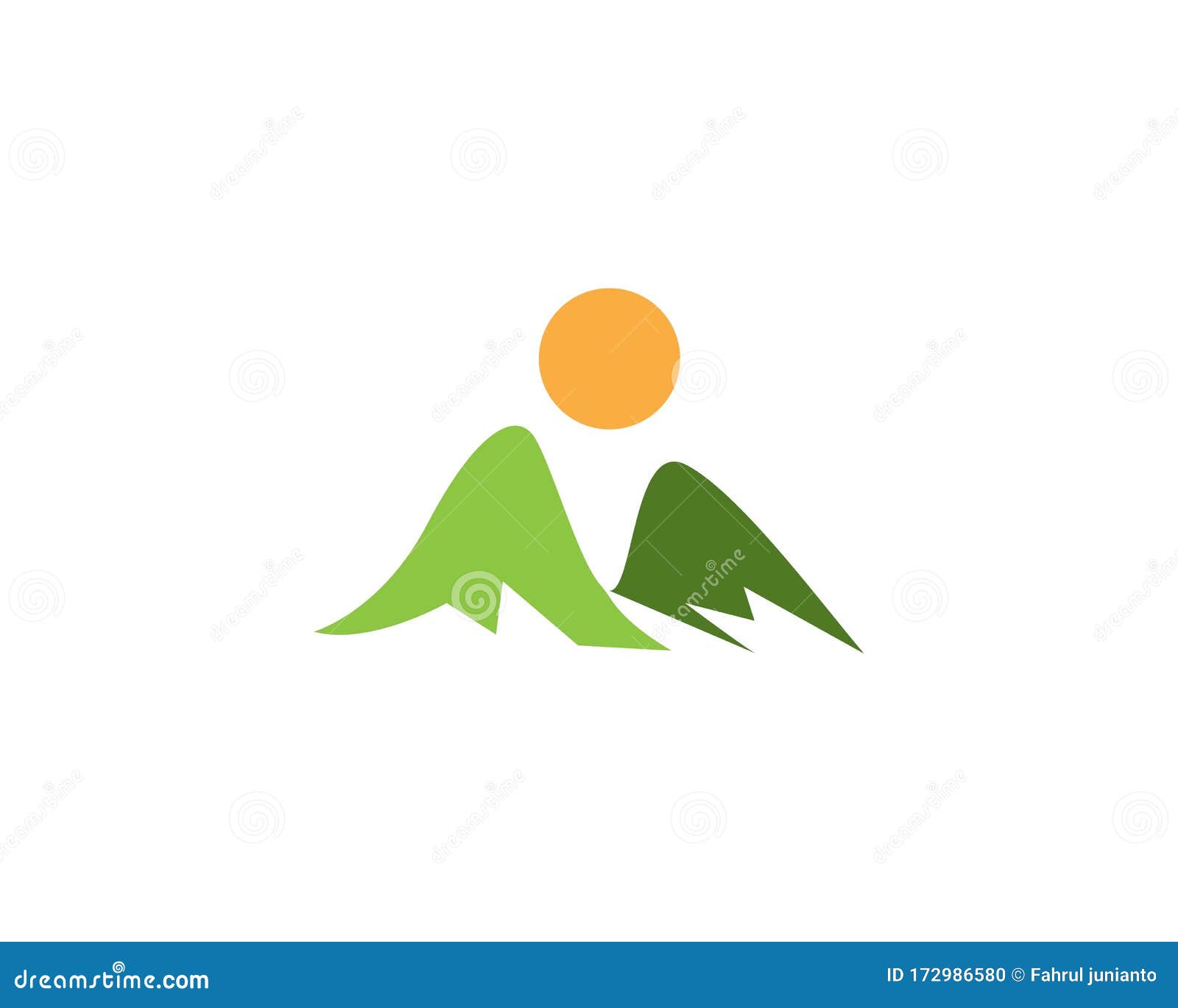 Simple Mountain Logo Vector Template Stock Illustration - Illustration ...