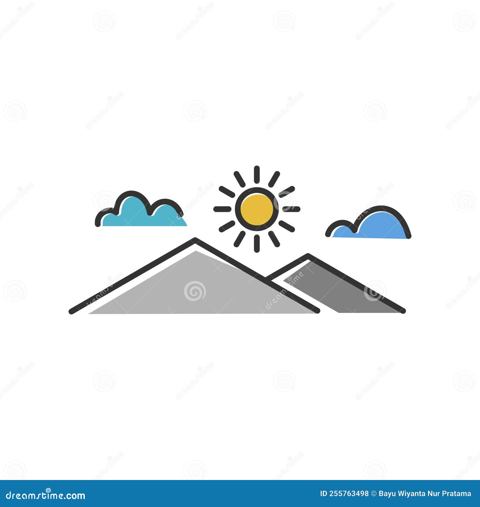 Simple Mountain and Sun Painting View for Drawing Child Learning ... Simple Mountain and Sun Painting View for Drawing Child Learning ...