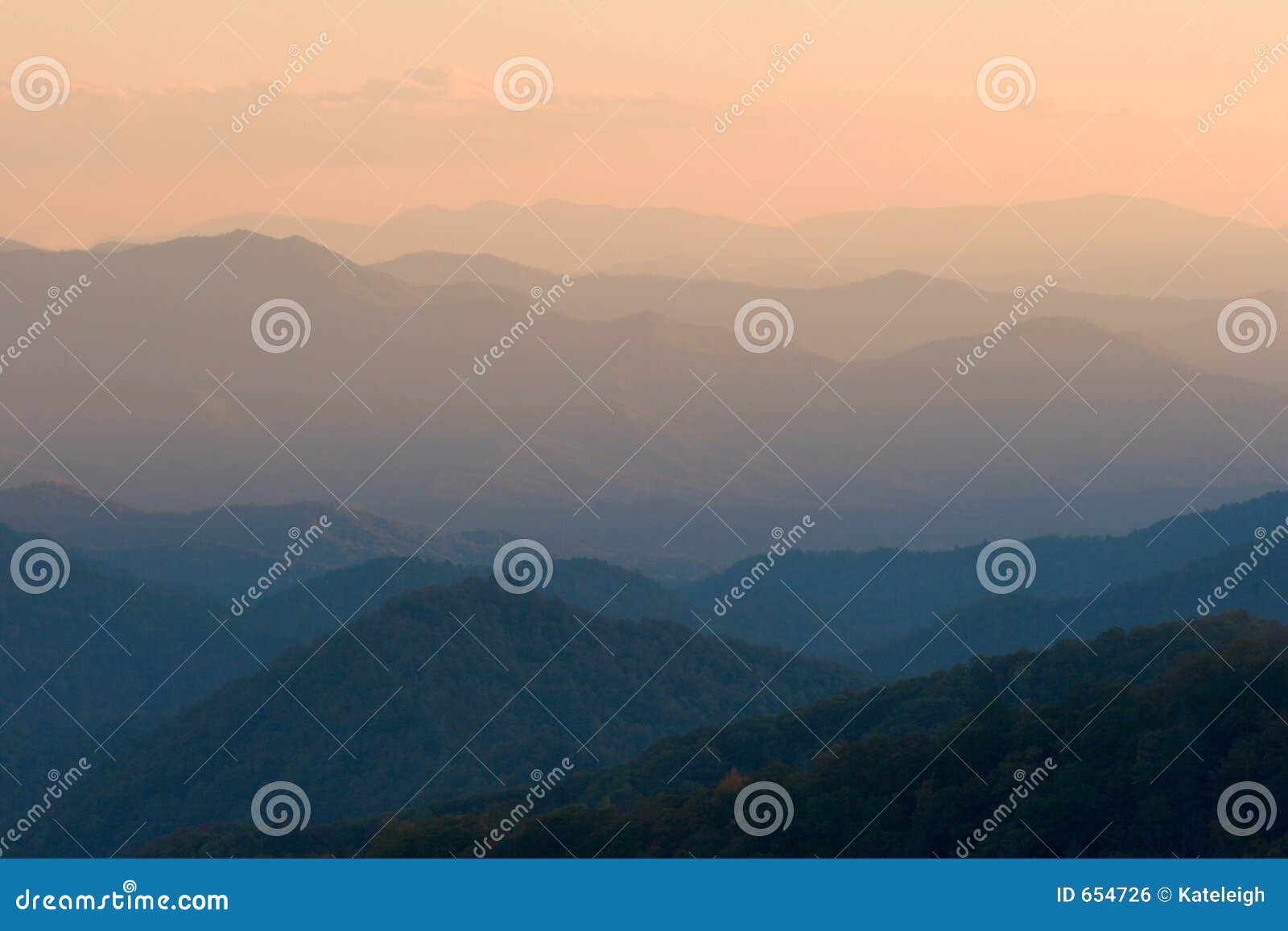 Simple Mountain Sunset stock photo. Image of blue, landscape - 654726