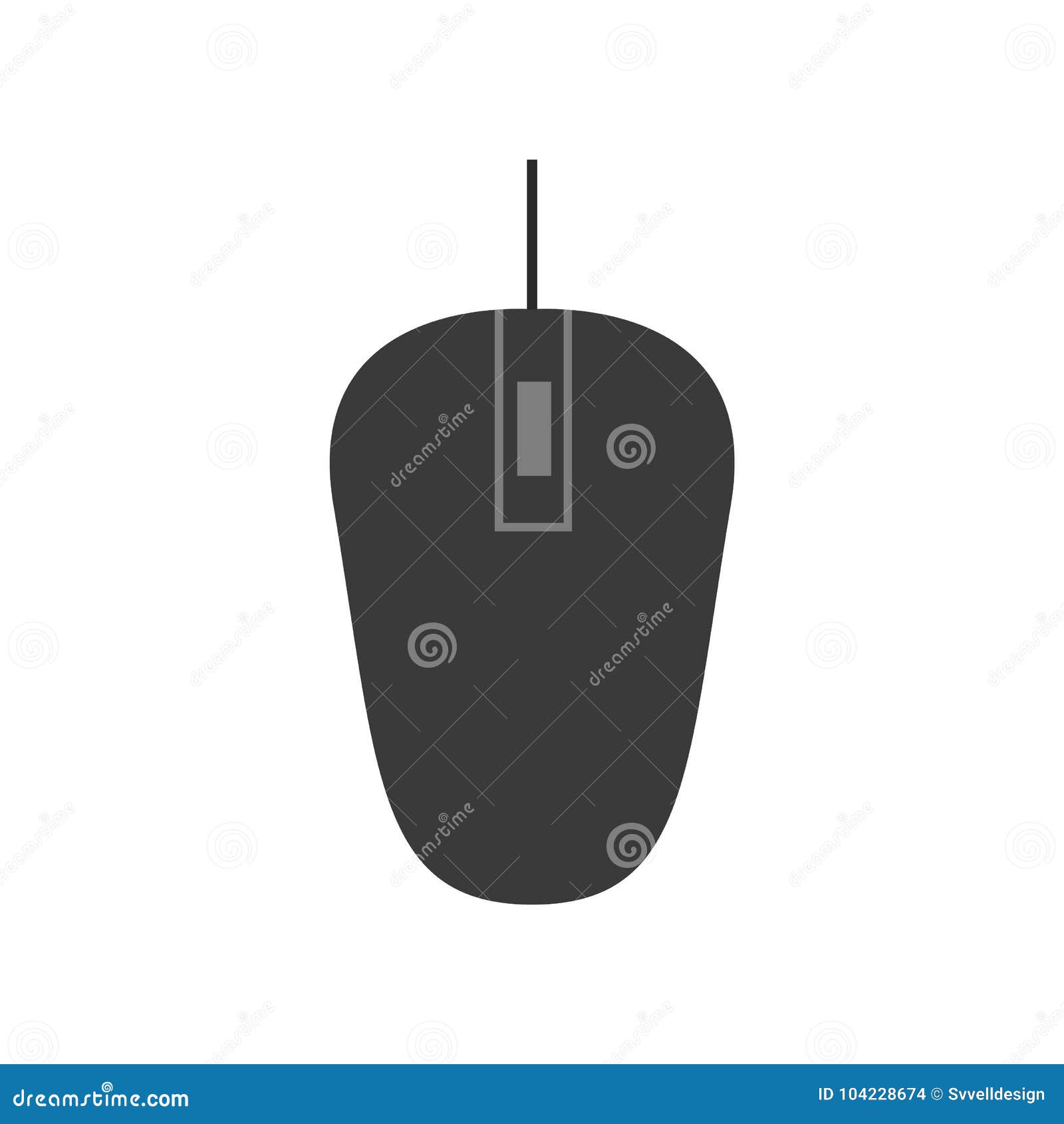 Simple Mouse Device stock vector. Illustration of computer - 104228674