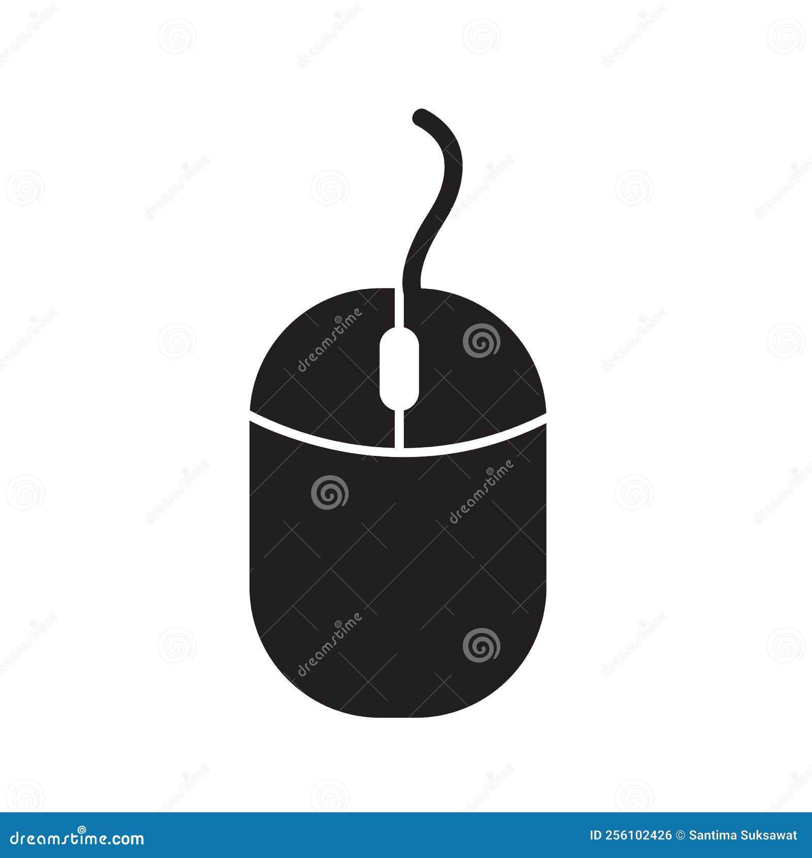 Simple Mouse Icon. Vector Illustration Stock Vector - Illustration of ...