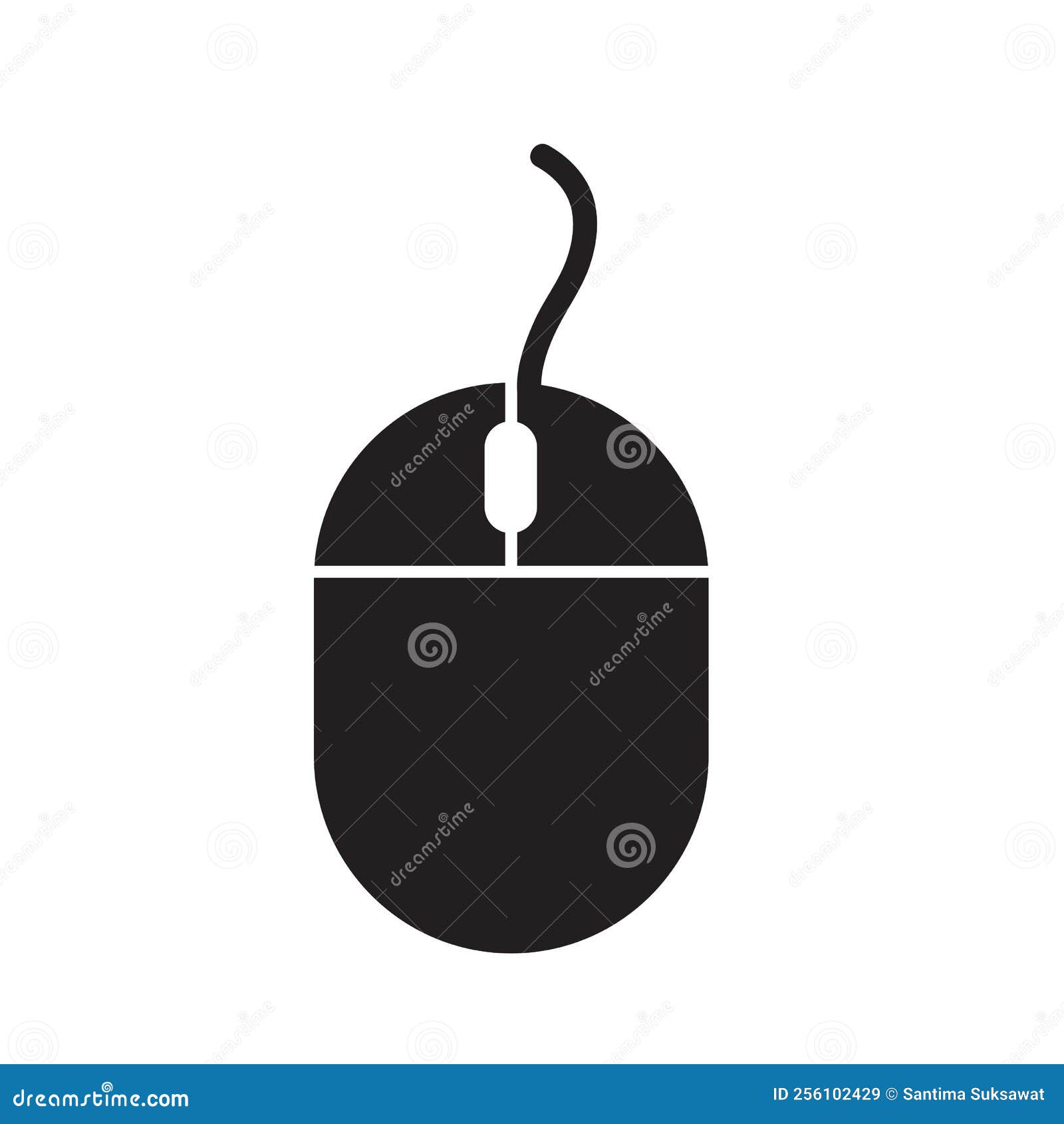 Simple Mouse Icon. Vector Illustration Stock Vector - Illustration of ...