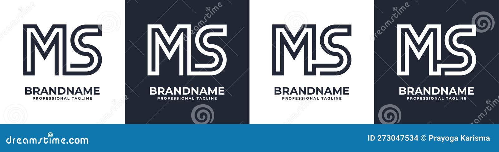 Simple MS Monogram Logo, Suitable for Any Business with MS or SM ...