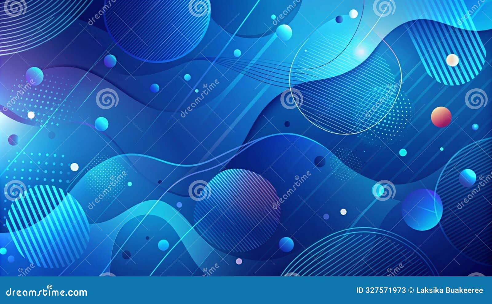 Simple Multi-pattern Background with Blue Gradient. Stock Illustration ...