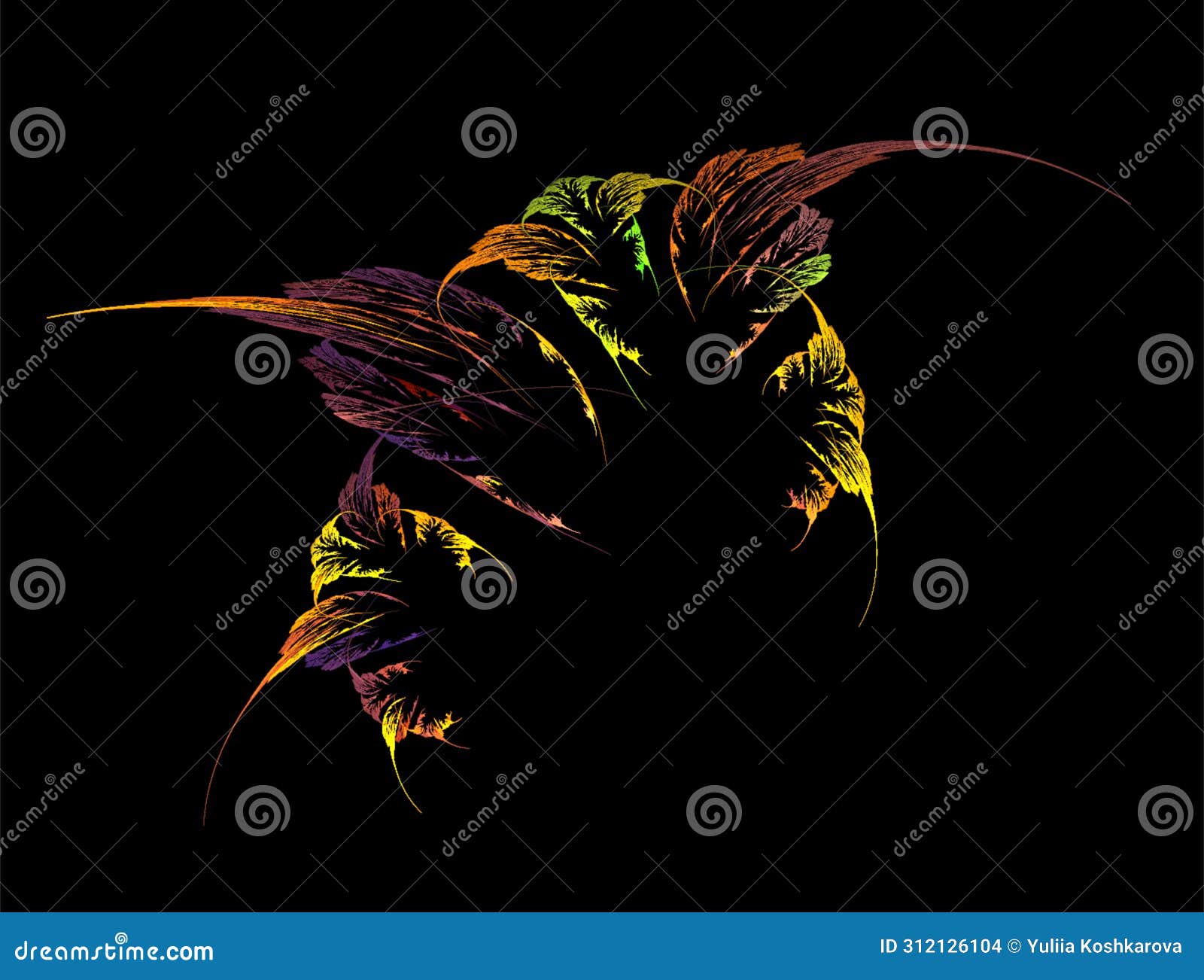 Simple Multicolor Abstract Pattern on Black Background, Wallpaper ...
