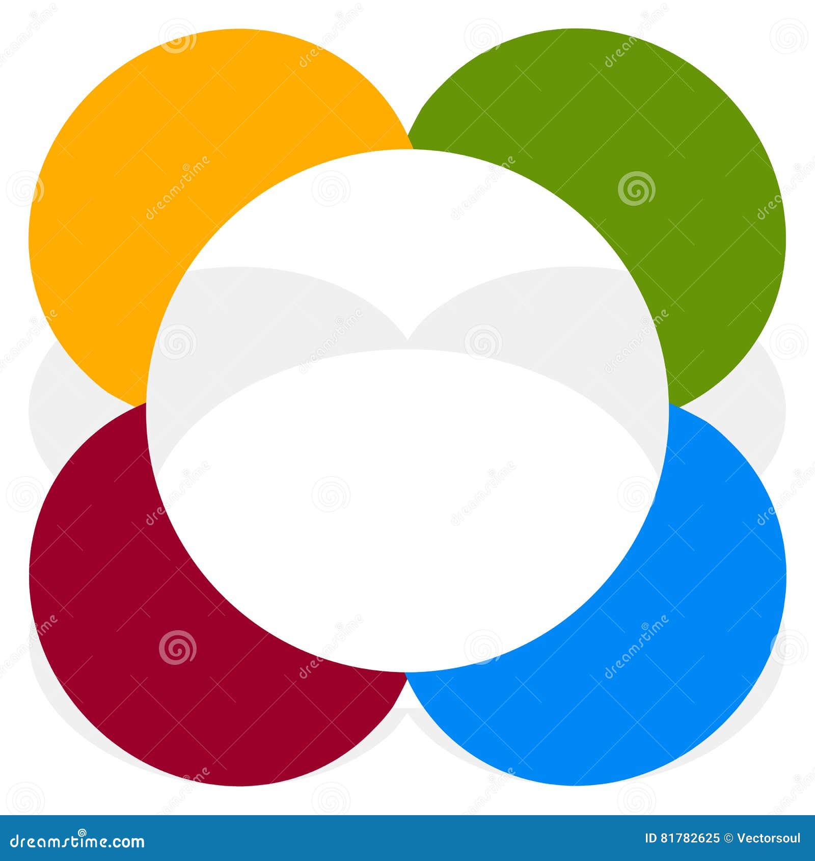 Simple Multicolor Element with Divided Circles. Abstract Minimal Stock ...
