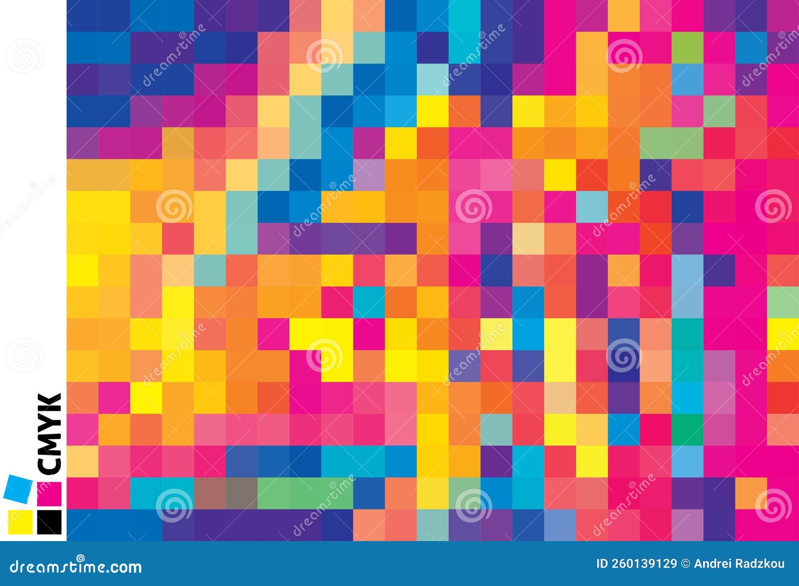 Simple Multicolor Mosaic Background with Random Colorful Pixels. Vector ...