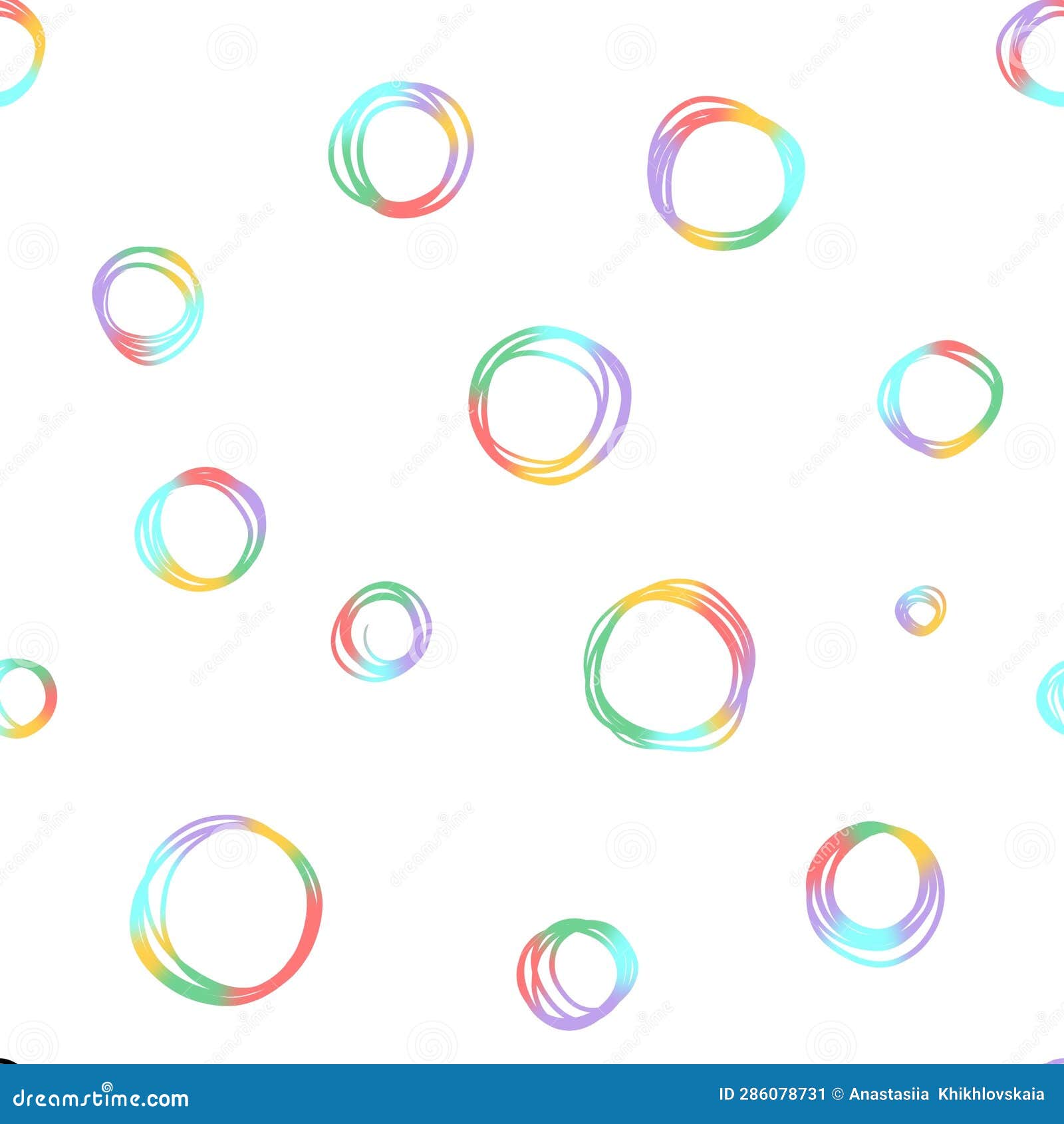 Simple Multicolour Circle Endless Texture Stock Illustration ...