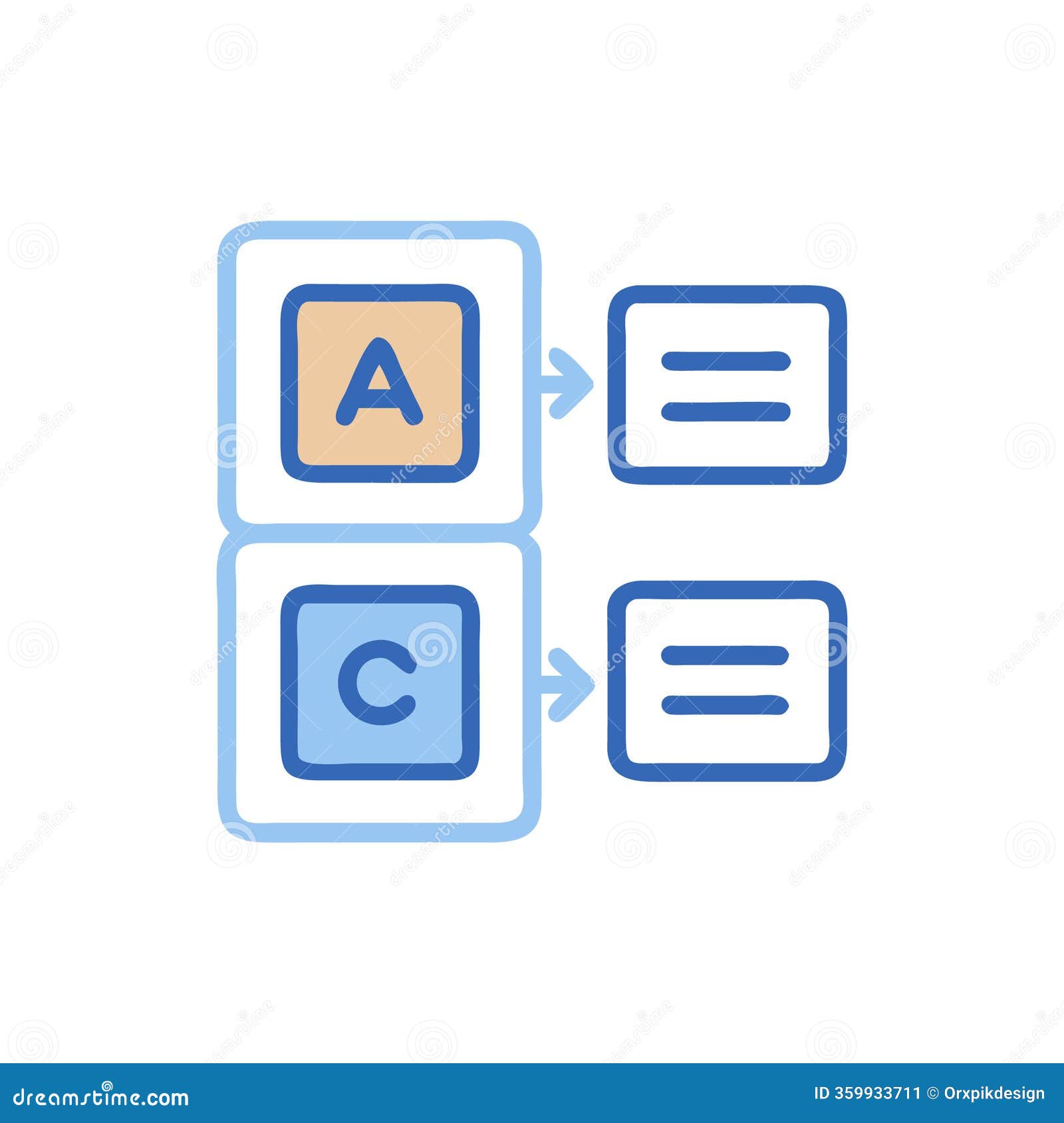 Simple Multiple Choice Question Icon for Education Stock Illustration ...