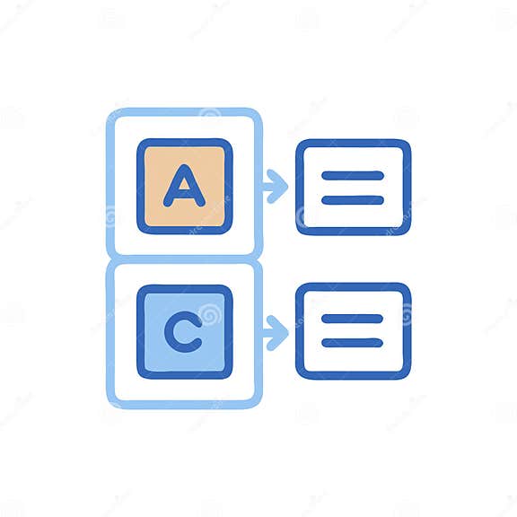 Simple Multiple Choice Question Icon for Education Stock Illustration ...