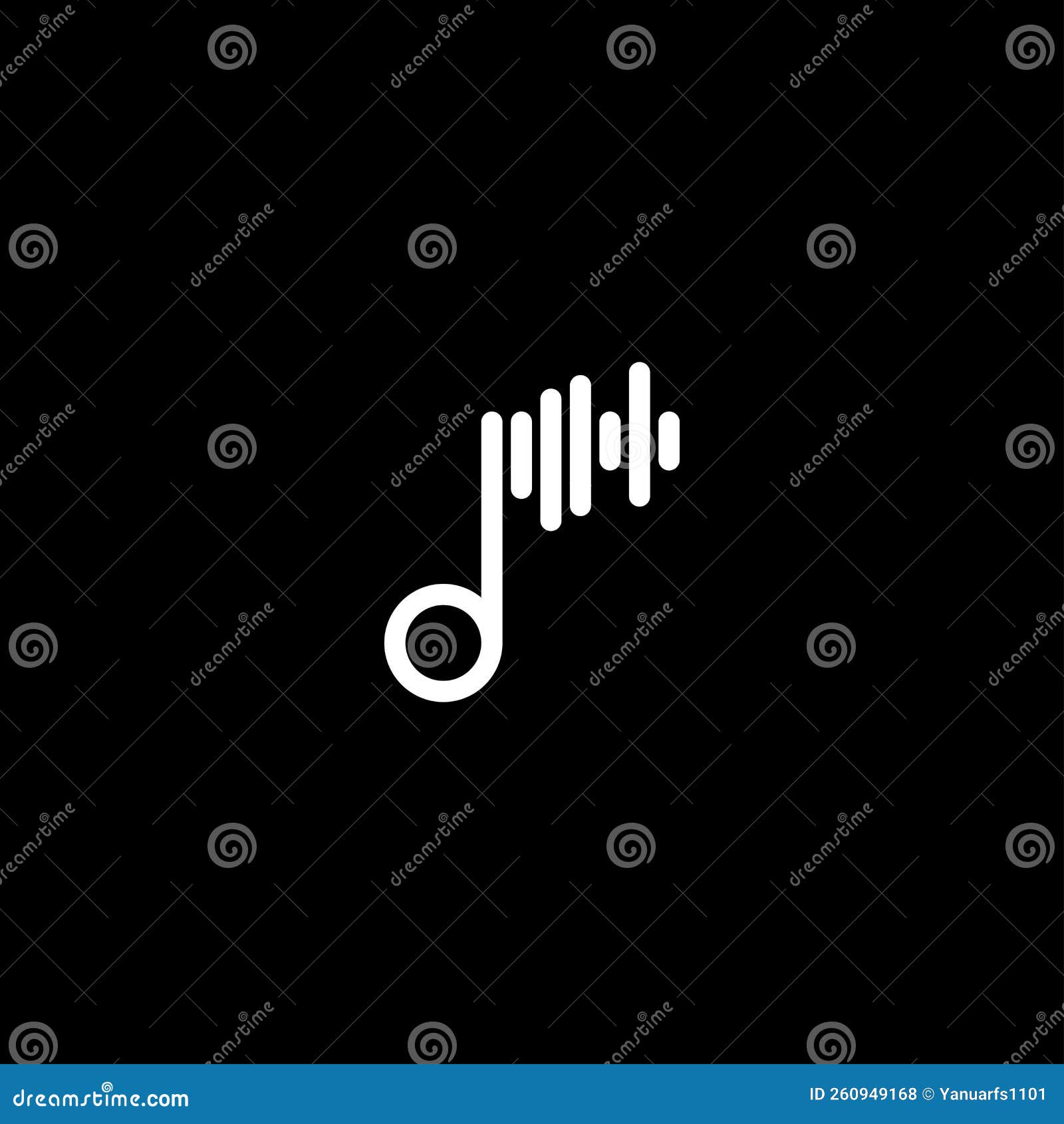 Simple Music Logo Design Concept Vector Stock Illustration ...