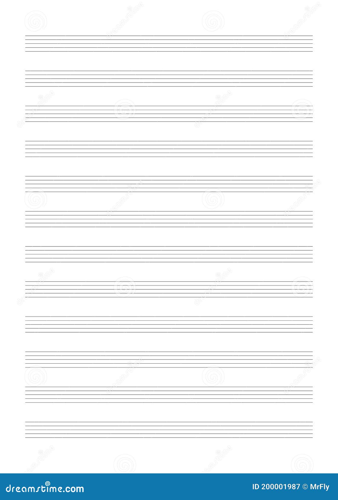 Simple Music Notebook Page Layout, Vector Illustration Stock Vector ...