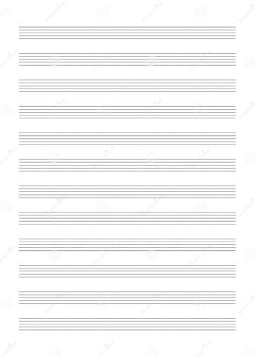 Simple Music Notebook Page Layout, Vector Illustration Stock Vector ...
