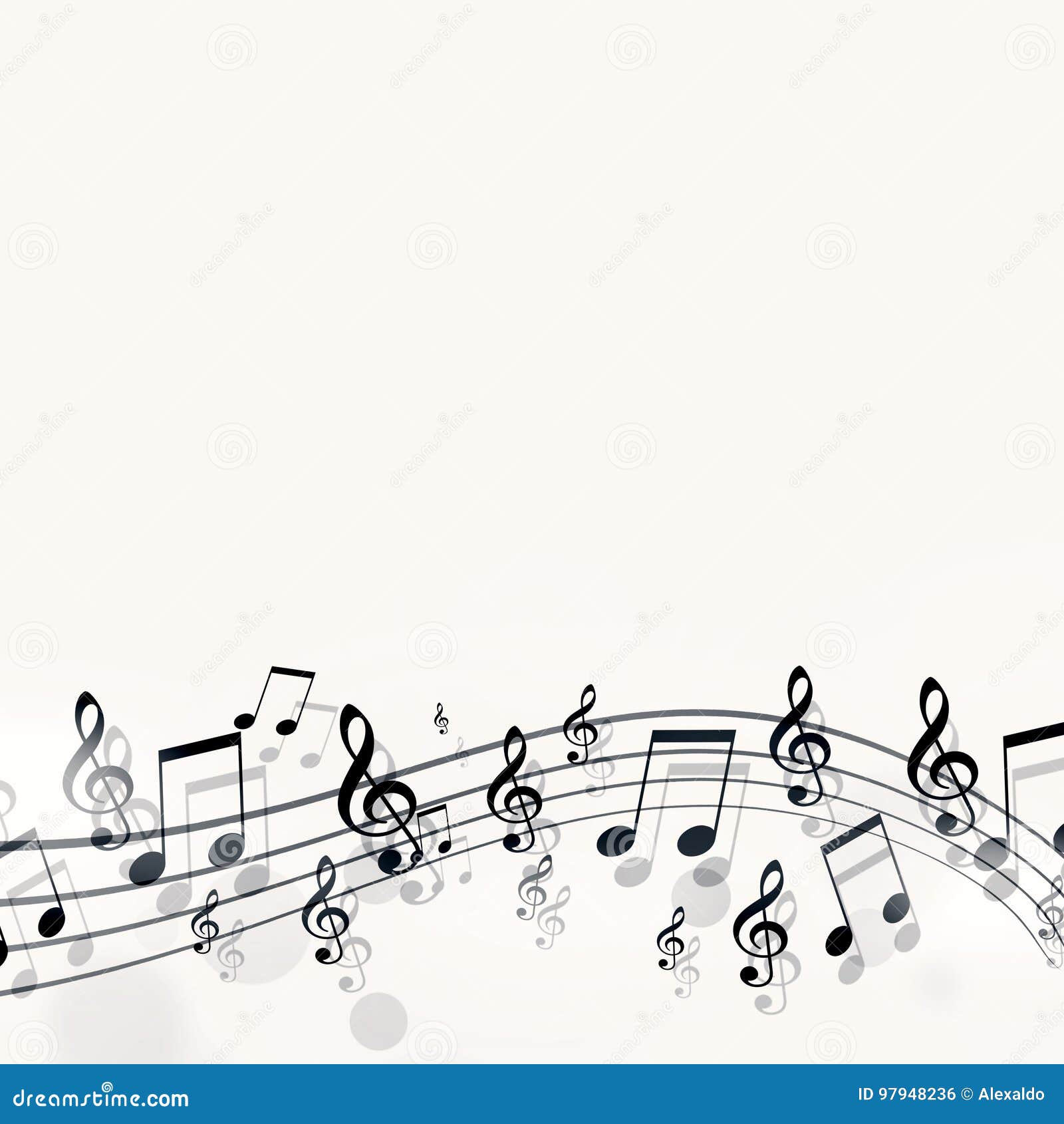 Simple Music Notes stock illustration. Illustration of poster - 97948236