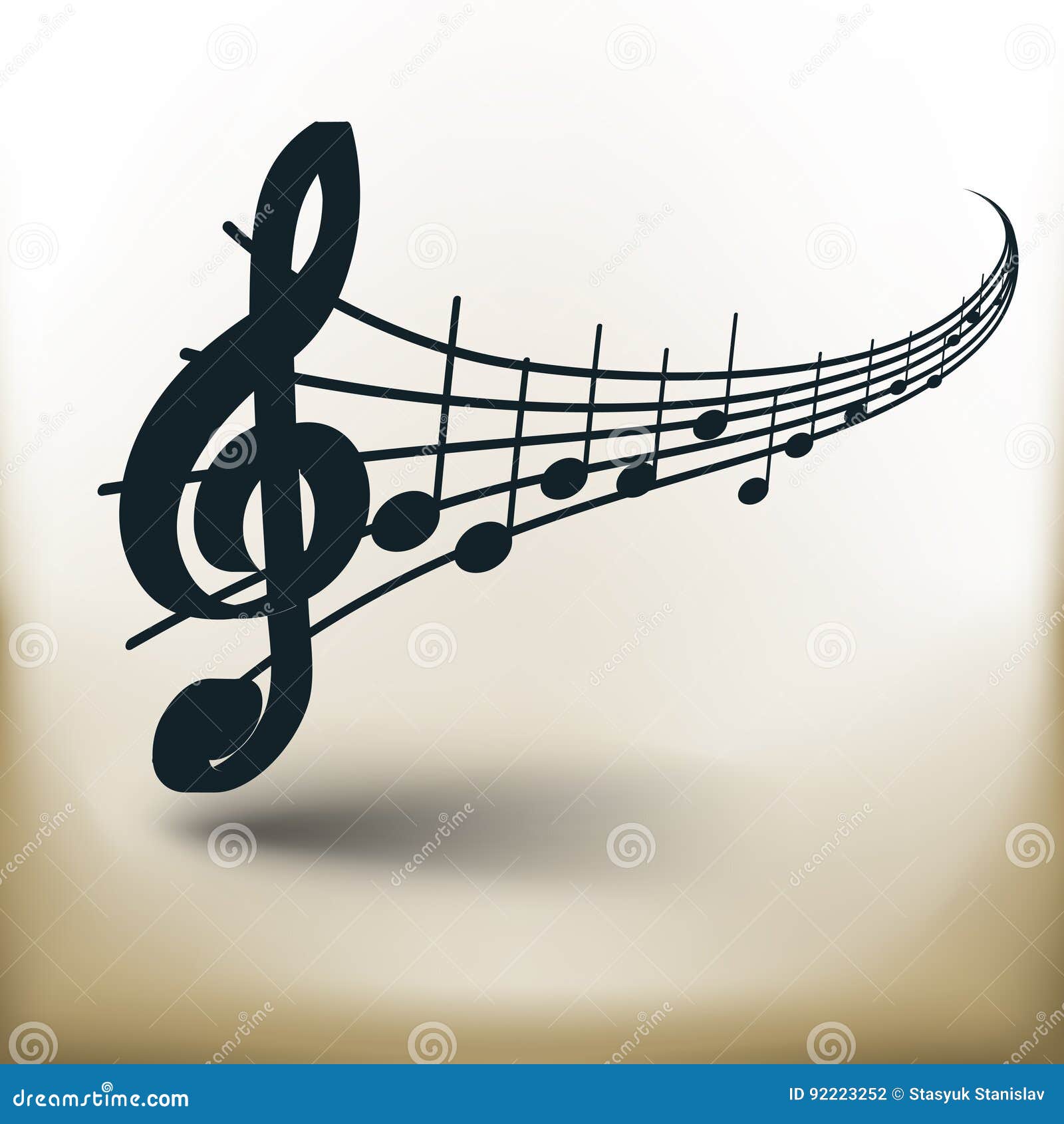 Simple music notes stock vector. Illustration of disco - 92223252