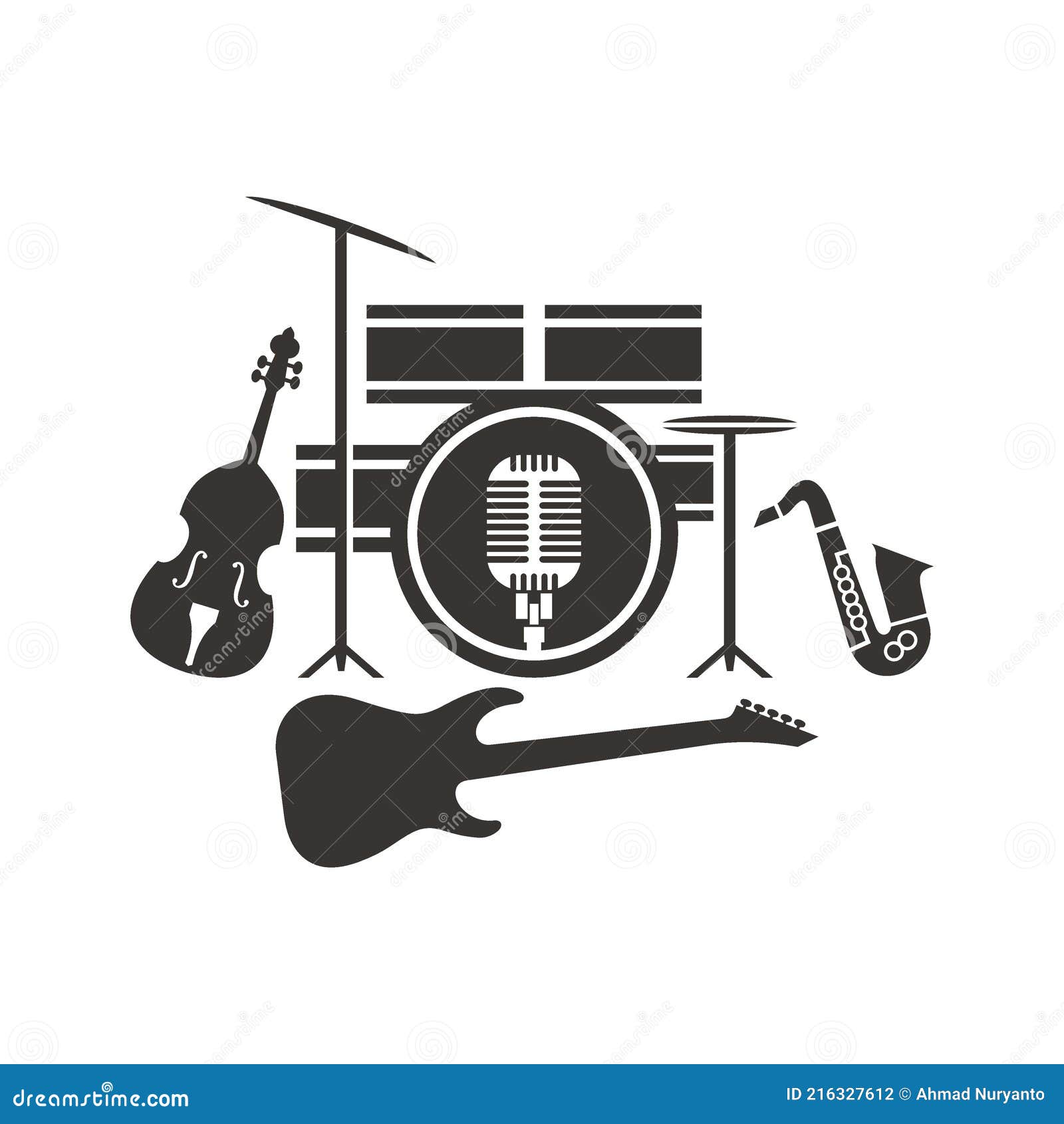 Simple musical instrument stock vector. Illustration of bandsymbol ...