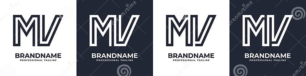 Simple MV Monogram Logo, Suitable for Any Business with MV or VM ...