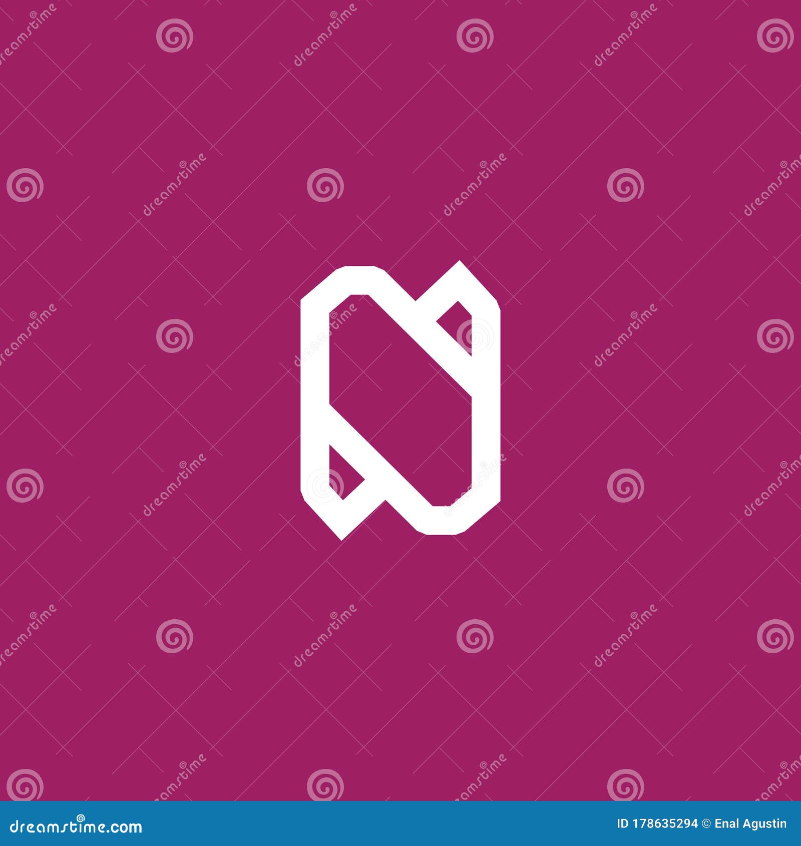 Simple N Letter Initial Logo Design Stock Vector - Illustration of ...