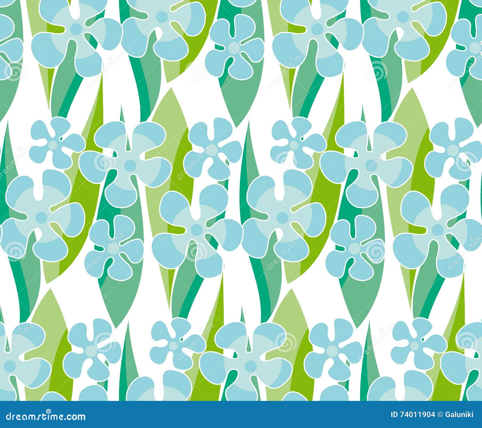 Simple Naive Flowers Pattern. Stock Vector - Illustration of repeating ...